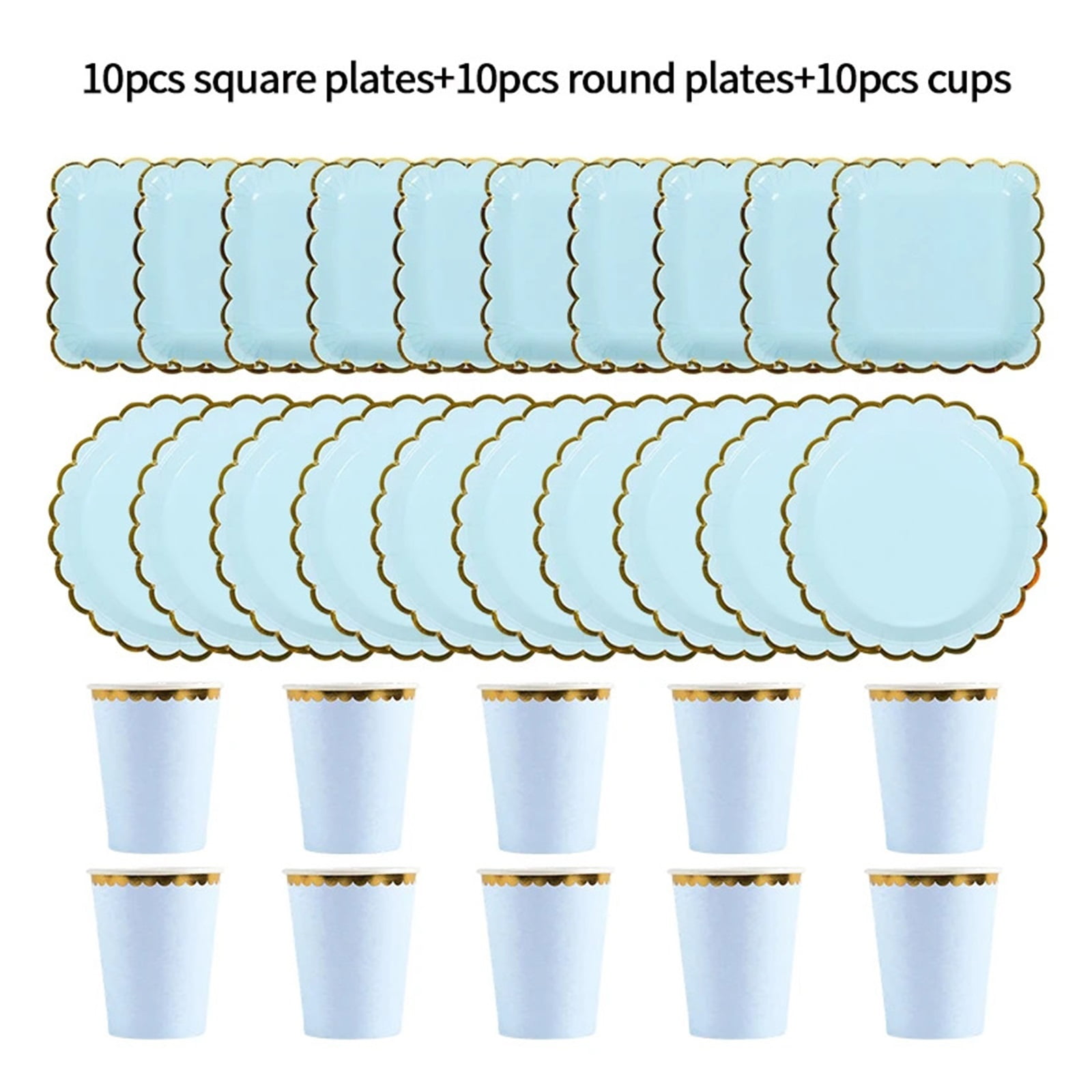 XIEzd Disposable Tableware Birthday Decorations Disposable Paper Plates ...