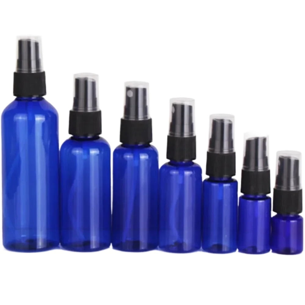 XIEzd Empty Blue Spray Refillable Bottles Fine Mist Plastic Containers ...