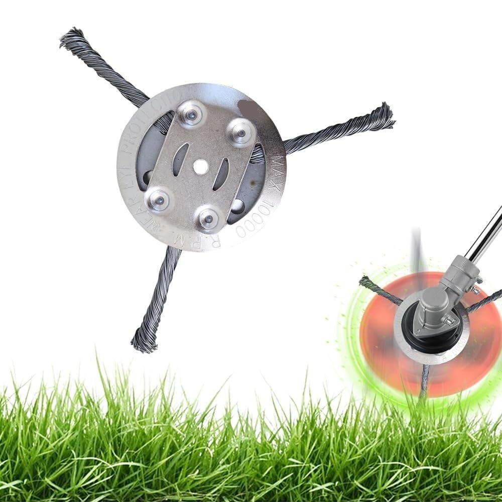 XIEzd Steel Wire Grass Trimmer Head, Universal Brush Cutter Steel Head ...