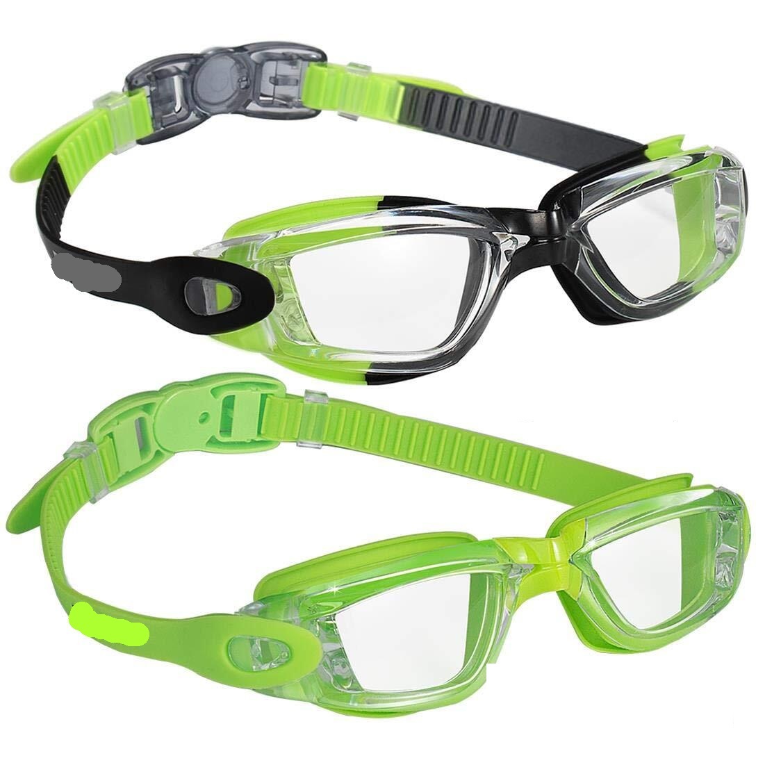 XIEzd Swim Goggles, Pack of 2 Swimming Goggles for Children Teens ...