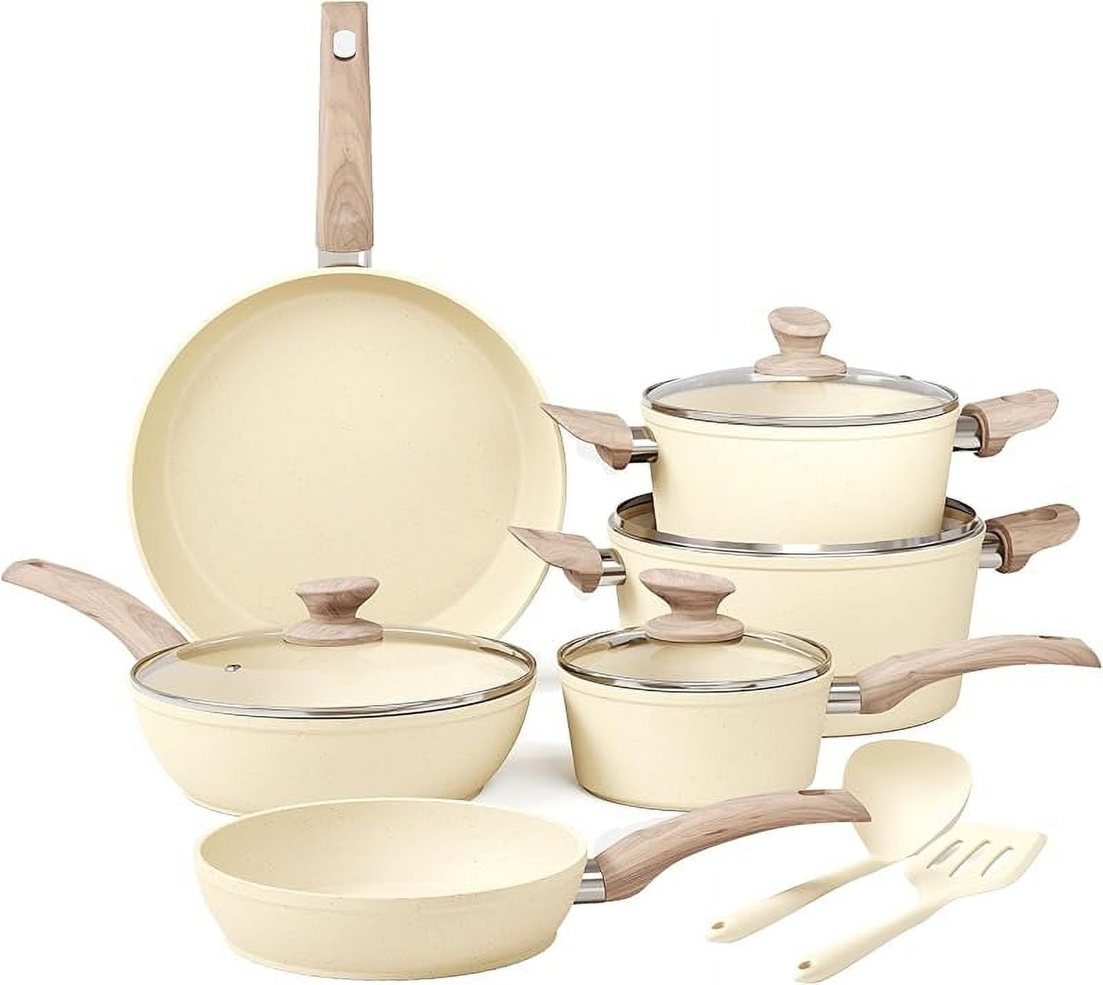 XIGSM Academy Induction Cookware Sets - 12 Piece Cooking Pan Set ...