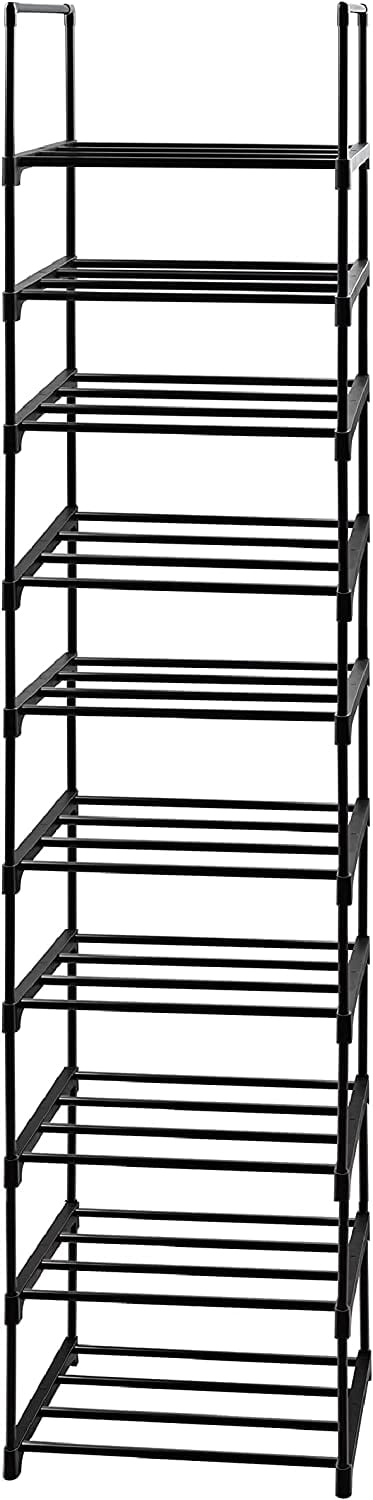 XIHAMA 10 Tier Metal Sturdy Shoe Rack, 10 Tier Tall Shoe Storage ...