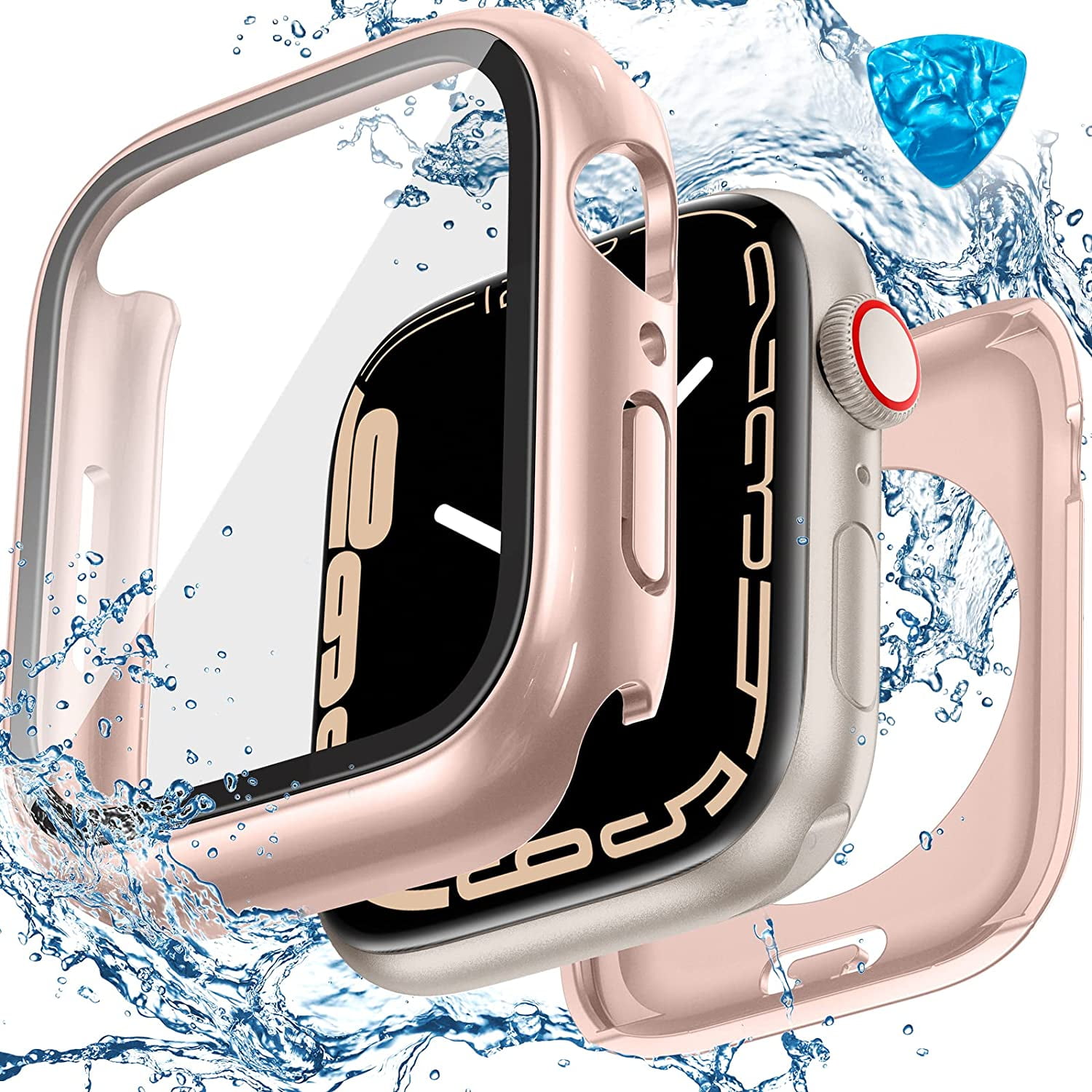 XIHAMA [2 in 1] Waterproof Case for Apple Watch Series 9 8 7 40mm, 360 ...