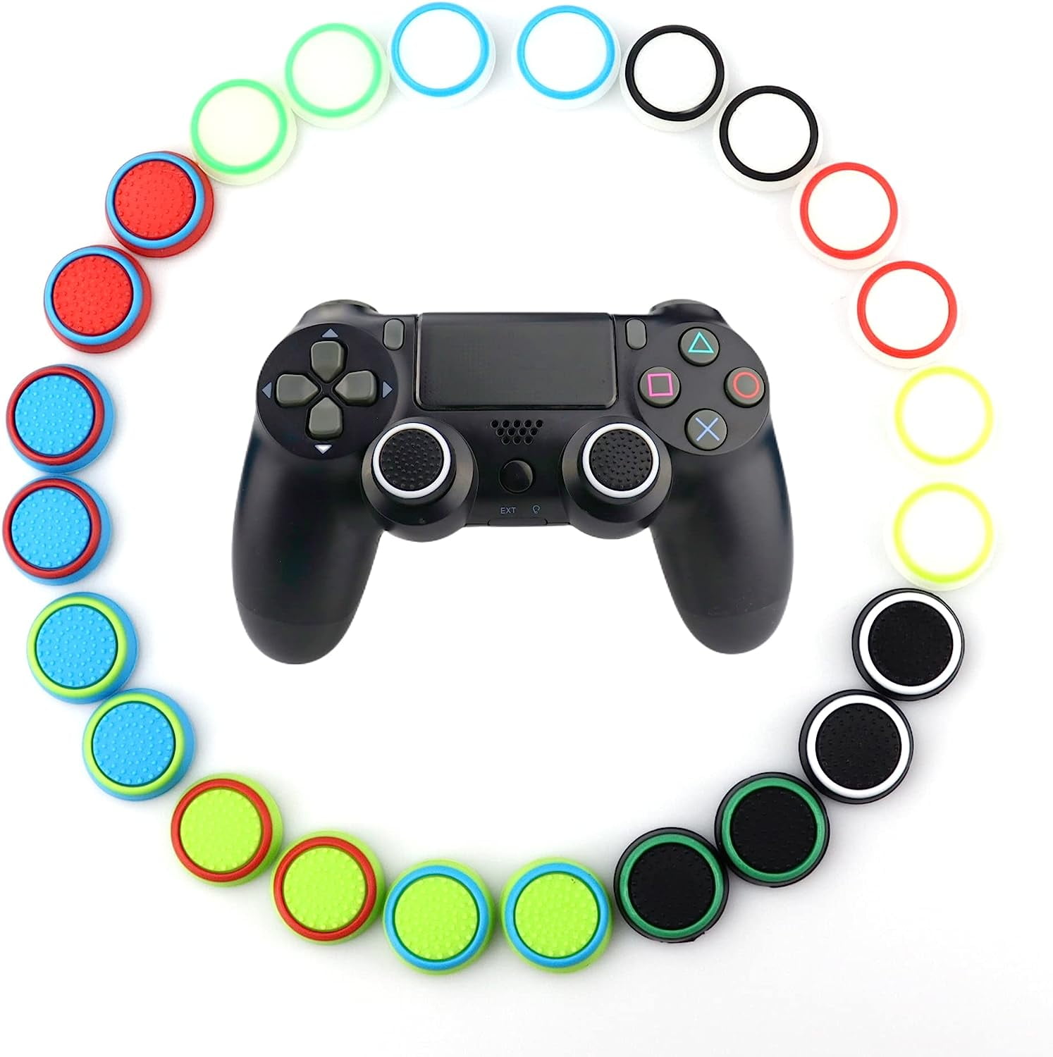 XIHAMA 36pcs Joystick Grip for Ps5 Ps4 Controller, Silicone Thumb Grips ...