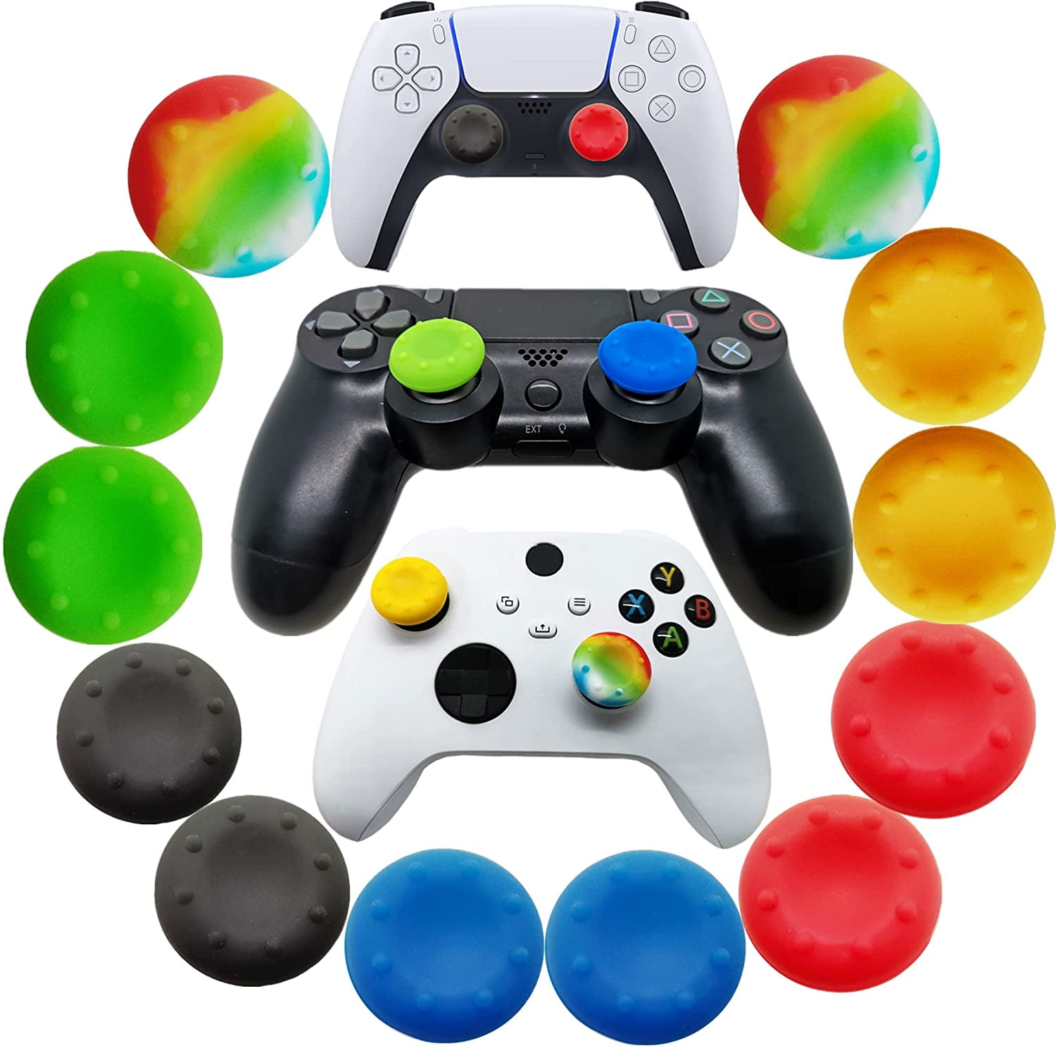 XIHAMA 36pcs Joystick Grip for Ps5 Ps4 Controller, Silicone Thumb Grips ...