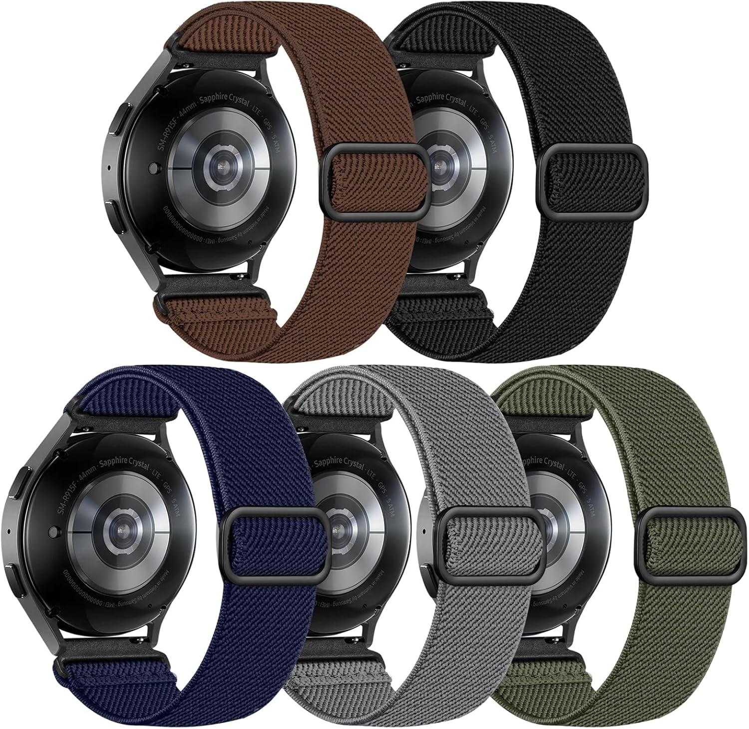 XIHAMA 5 Pack Stretchy Bands Compatible with Samsung Galaxy Watch 7 6 5 ...