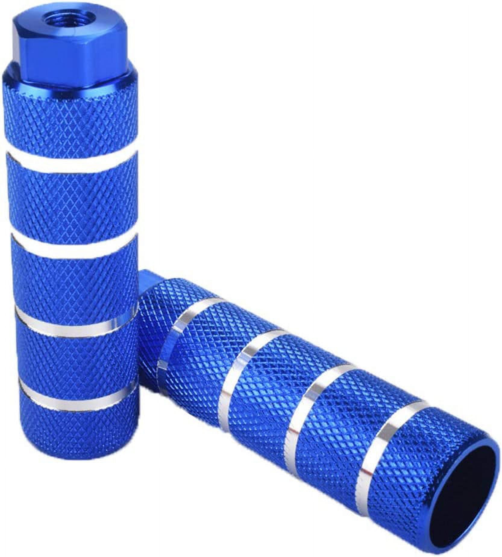XIHAMA, Bike Pegs, Anti-Skid BMX Aluminum Alloy 3/8 inch Axles, Blue ...