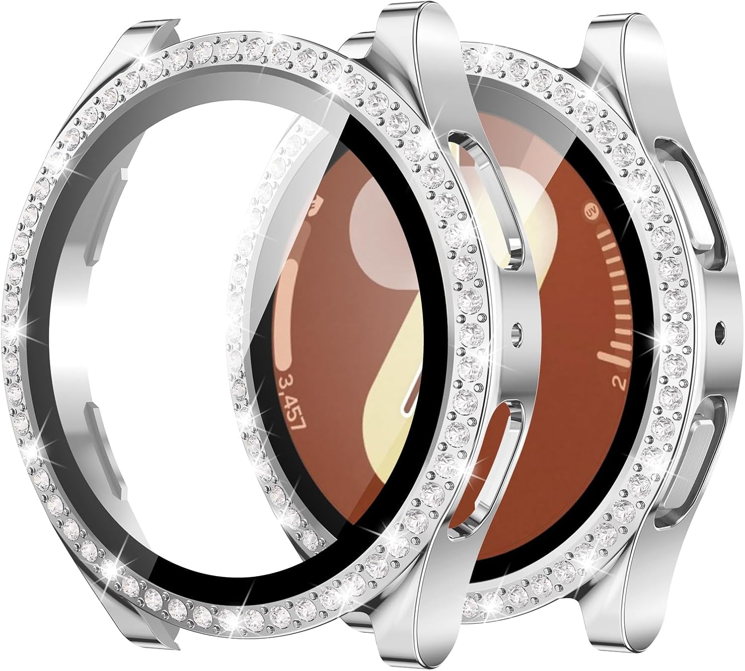 XIHAMA Bling Case Designed for Samsung Galaxy Watch 7 Screen Protector ...