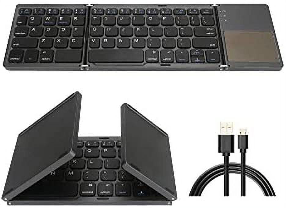 XIHAMA Foldable Bluetooth Keyboard, Tri- Folding Portable Wireless ...