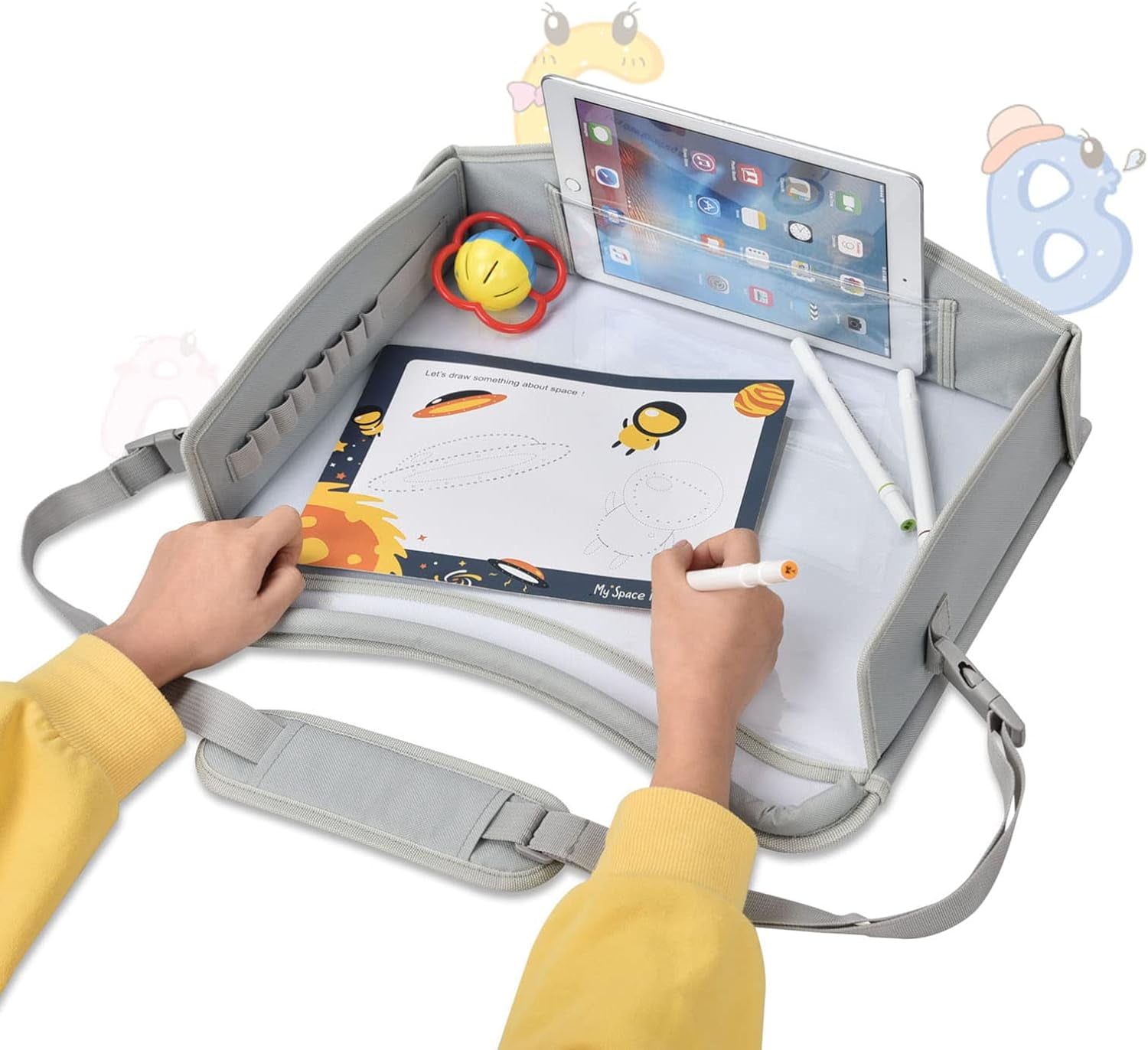 XIHAMA Kids Travel Tray Car Drawing Board, Road Trip Essentials Kids ...