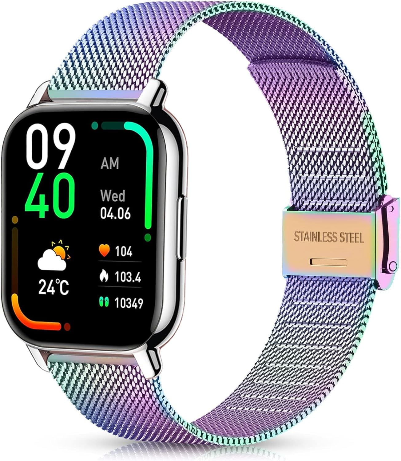 XIHAMA Metal Bands Compatible with Fitpolo Smart Watch IDW13/IDW16 ...