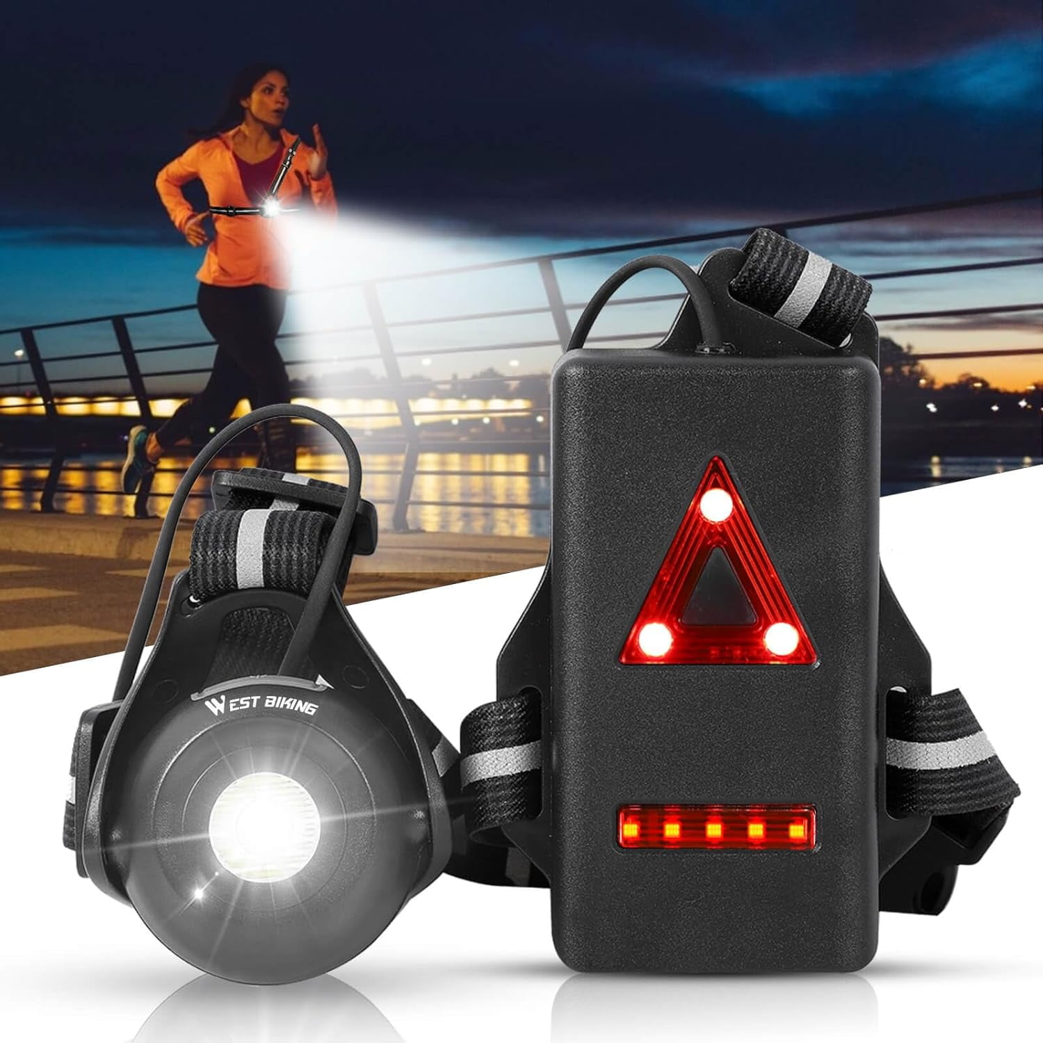 XIHAMA Night Running Lights, USB Rechargeable Chest Light with 90 ...