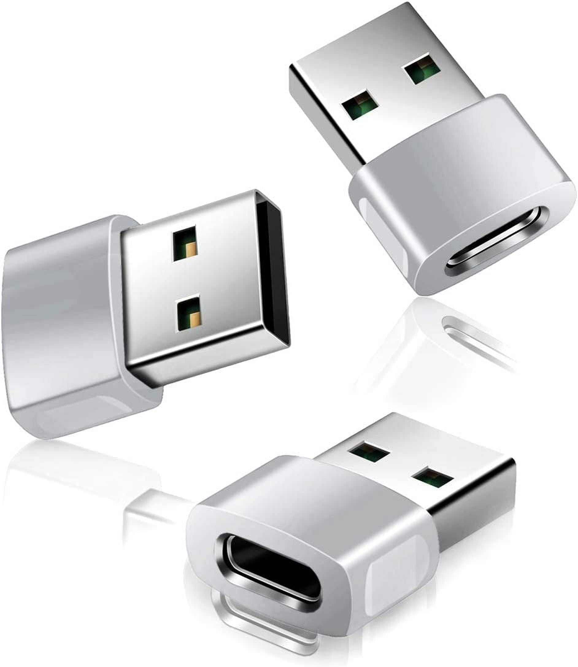XIHAMA USB to USB C Adapter 3Pack,for iPhone 16 Car Charger Converter ...
