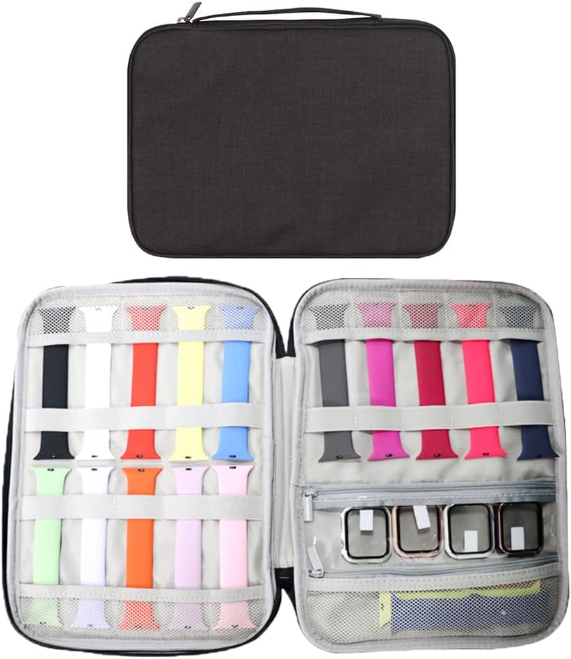 XIHAMA Watch Band Organizer - Watch Straps Holder Carrying Case Storage ...