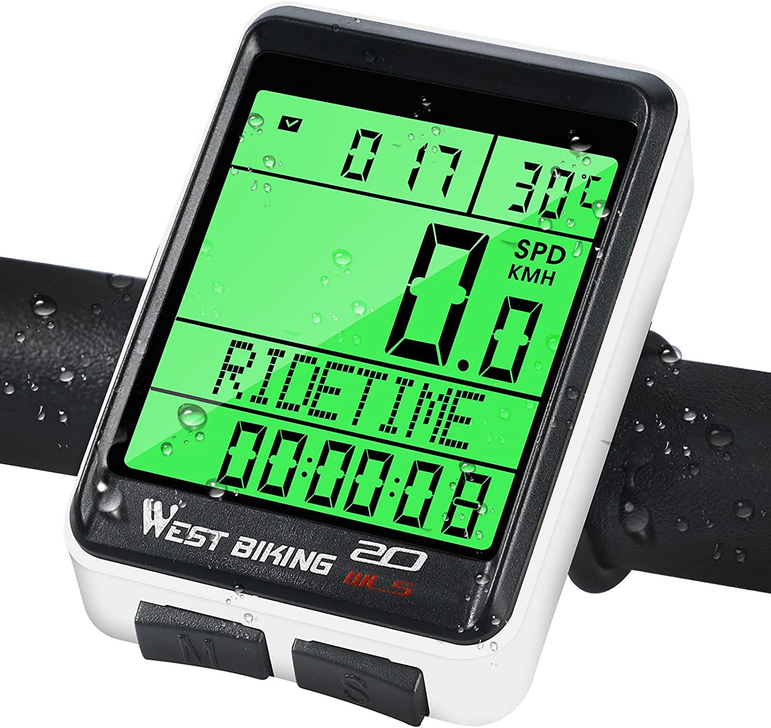 XIHAMA Wireless Bike Computer 5 Language Bicycle Odometer & Speedometer ...