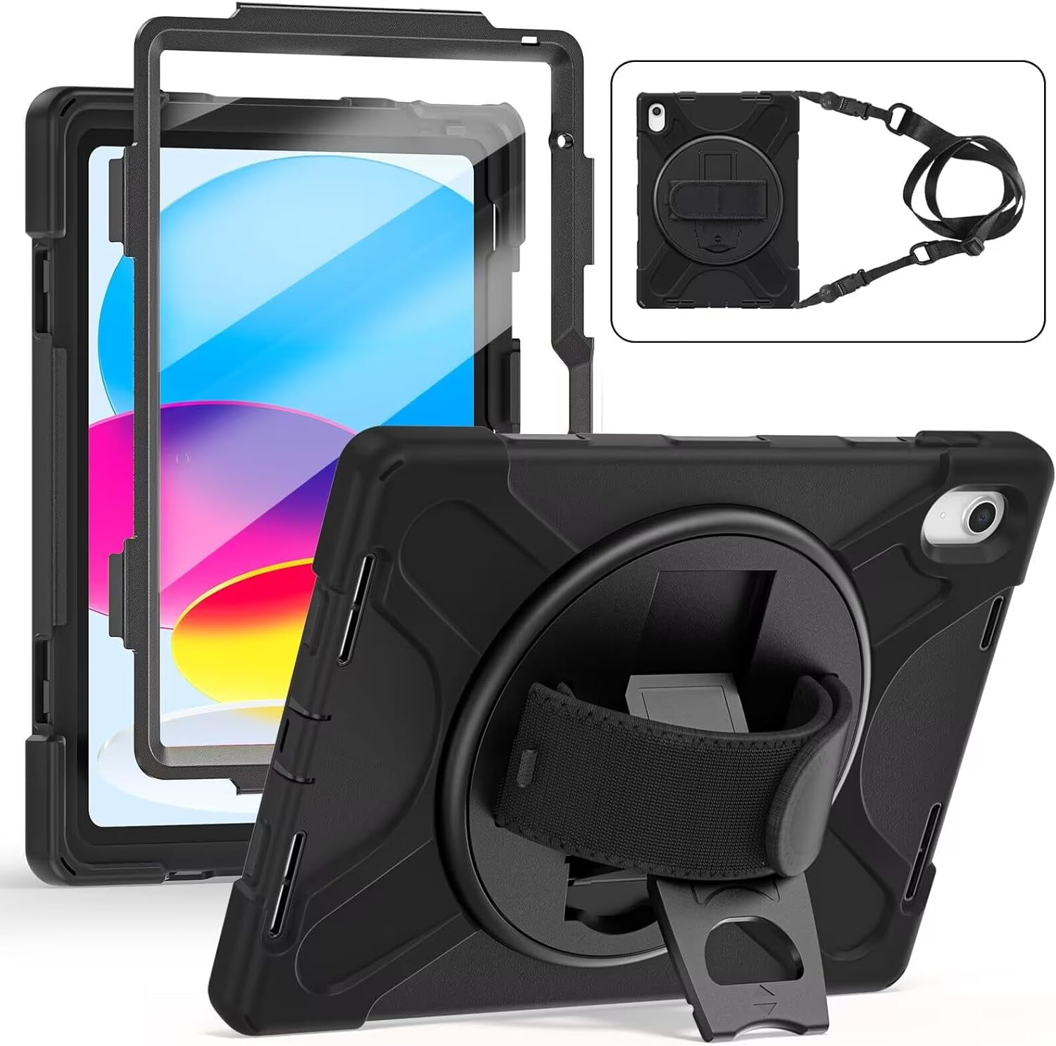 XIHAMA iPad 10th Generation Case 10.9 Inch with Screen Protector, 360 ...