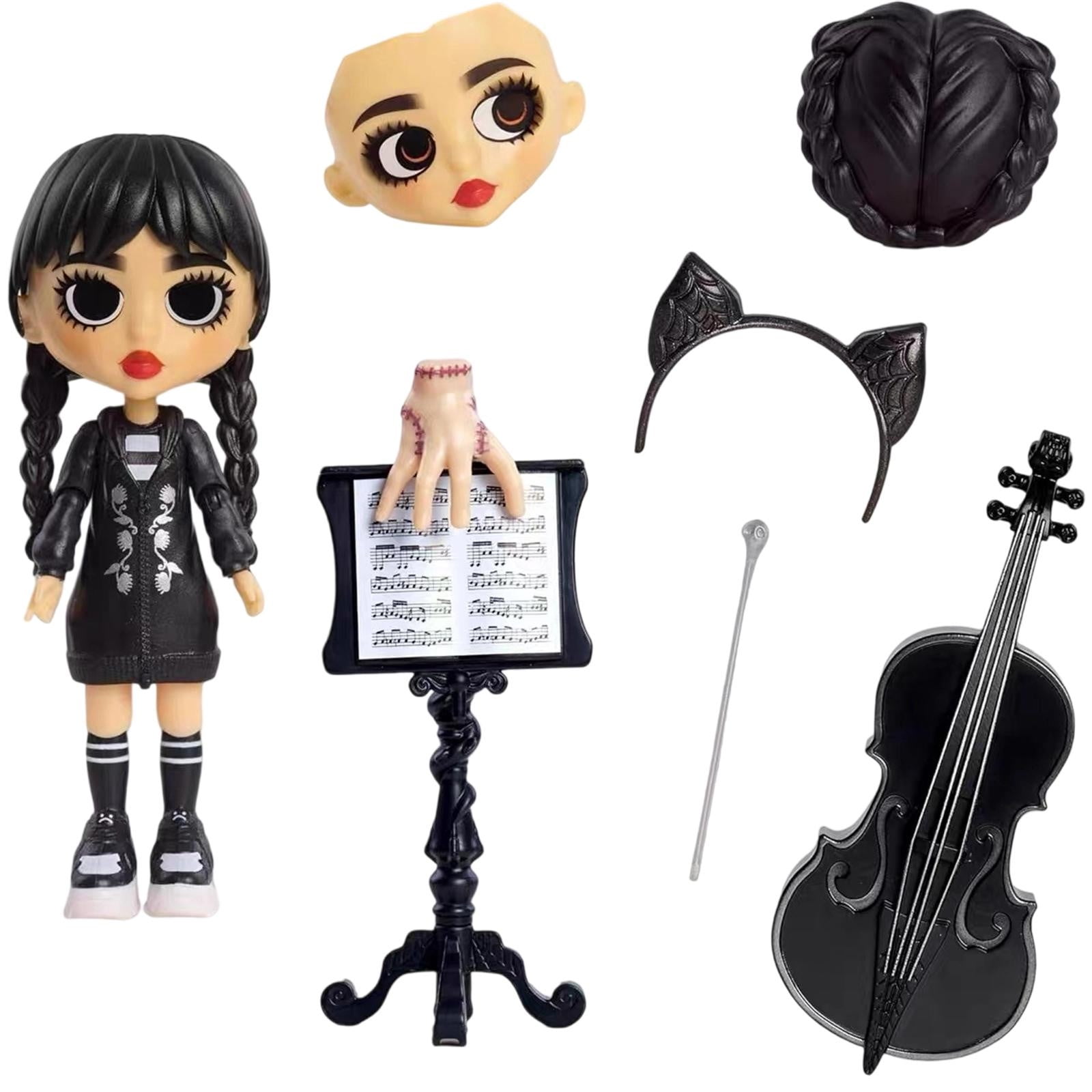 XIIHAA 2.4 Inch Addams Family Wednesday Character figurines 1PC ...