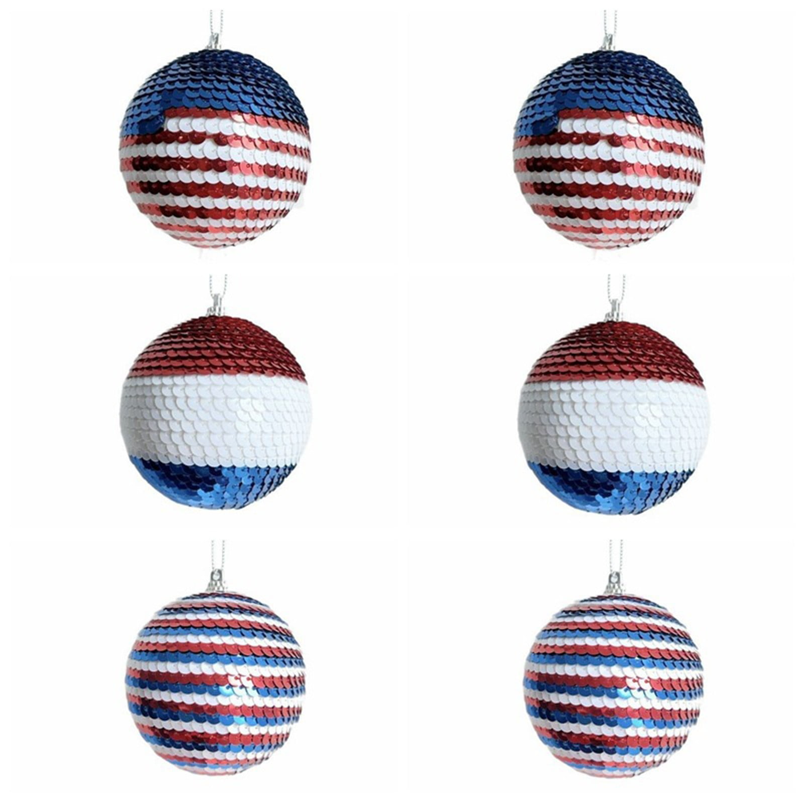 XIIHAA 6 pcs Independence Day Ball Ornaments Independence Day ...