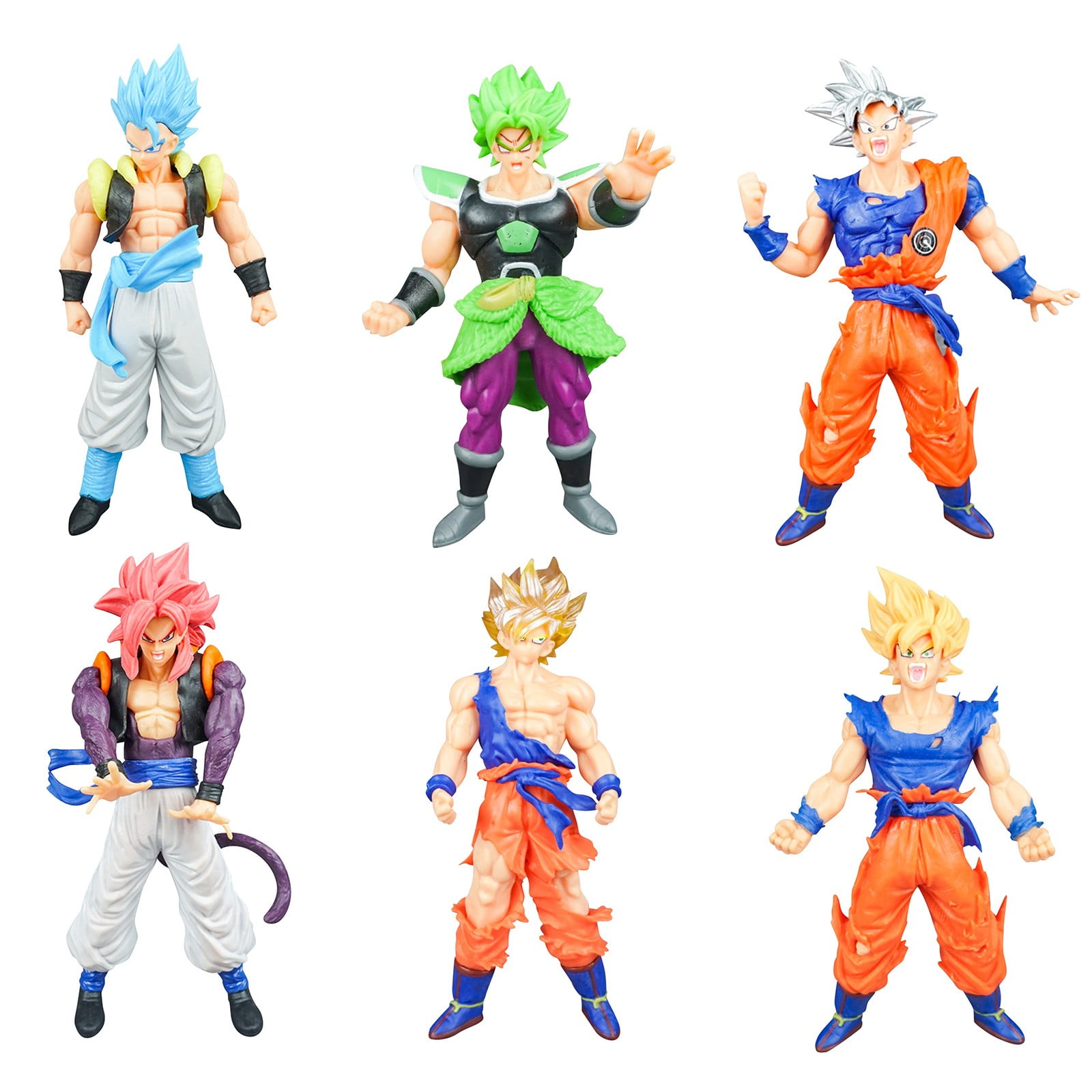 XIIHAA 6Pcs Dragon Ball Super - Super Saiyan PVC Model Toys Fan ...