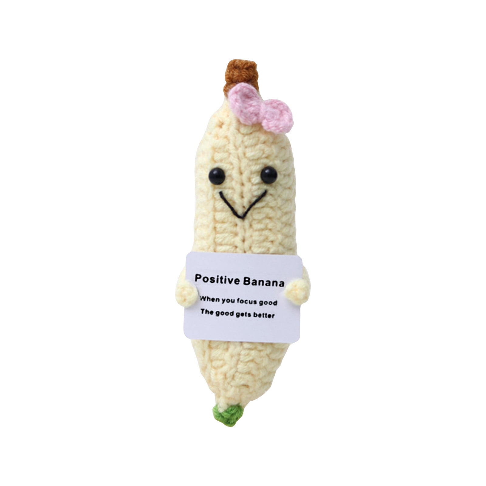 XIIHAA Emotional Support Doll, Positive Crochet Doll with Card ...