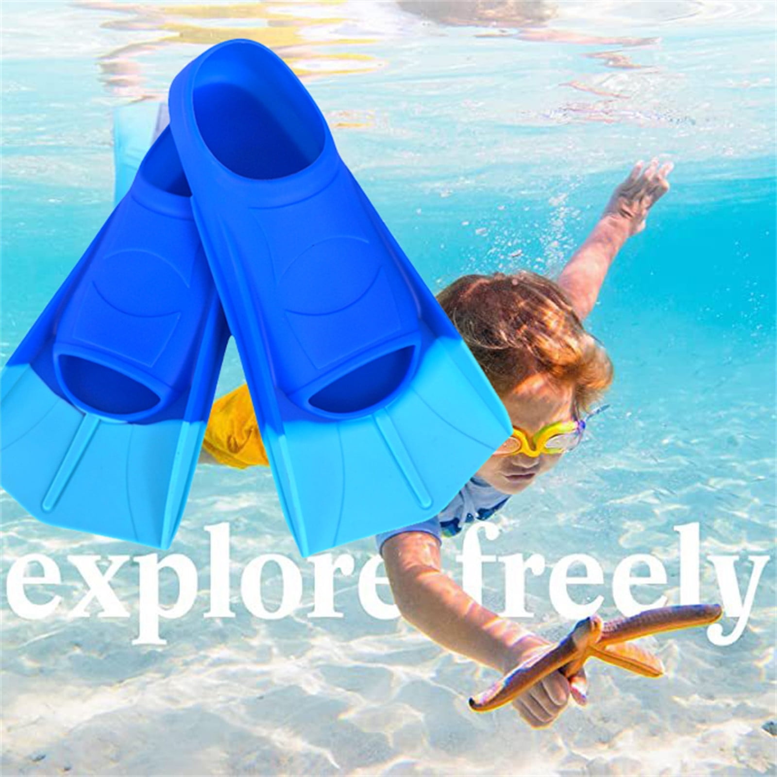 XIIHAA Swim Training Fins, Comfortable Silicone Lap Swimming Short ...