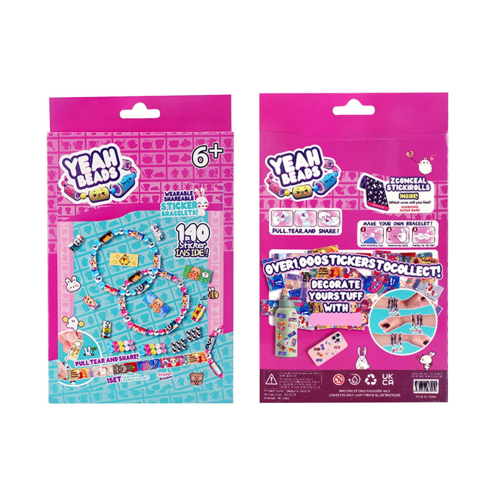 XIIHAA Wearable & Shareable Sticker Toy Bracelet | Includes 140 Mini ...