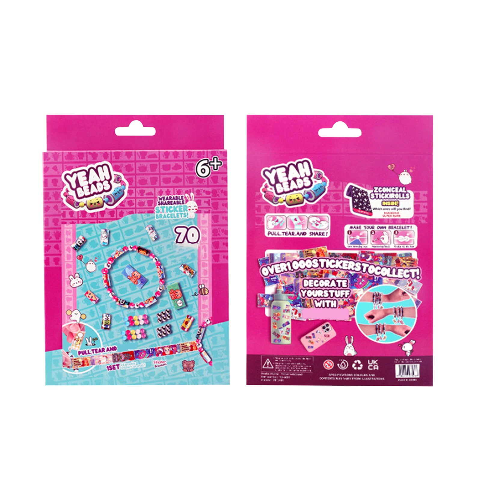 XIIHAA Wearable & Shareable Sticker Toy Bracelet | Includes 70 Mini ...