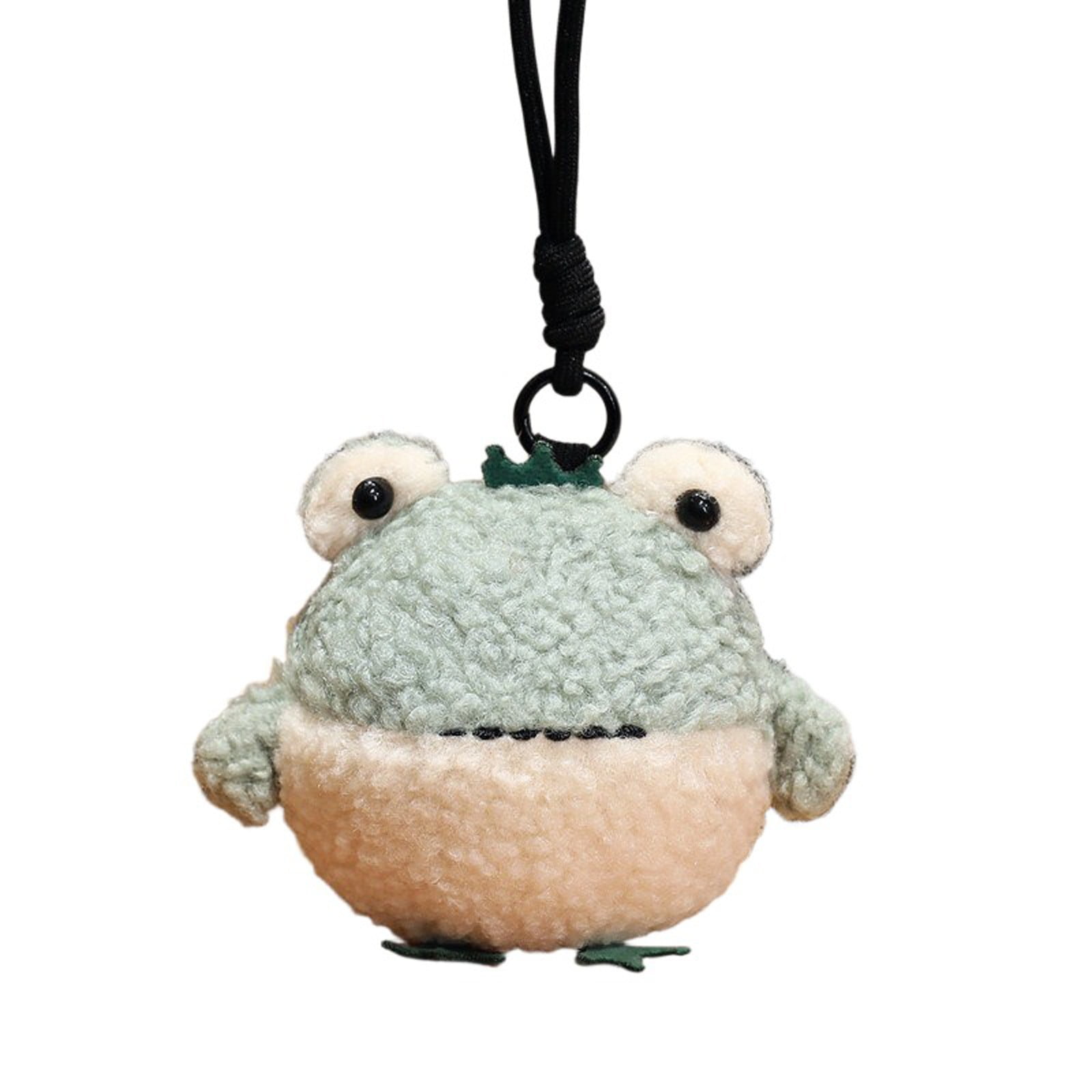 XIIIHAA 3.9 Inch Stress Relieving Doll Pendant, Mini Green Frog Plush ...