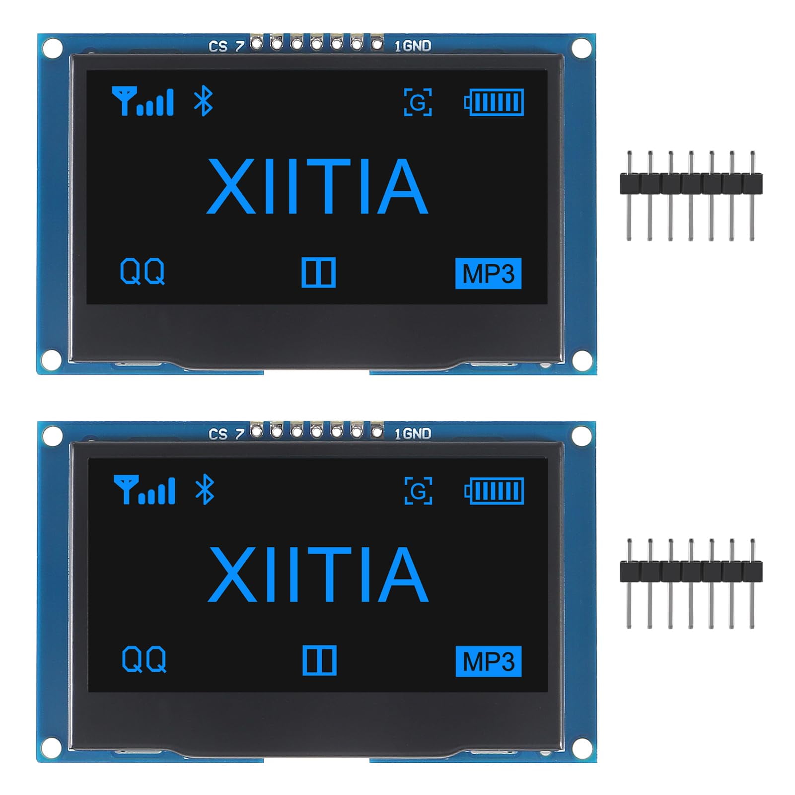 XIITIA 2pcs 2.42 inch KEF16 128x64 OLED LCD Display Module SSD1309 7 ...