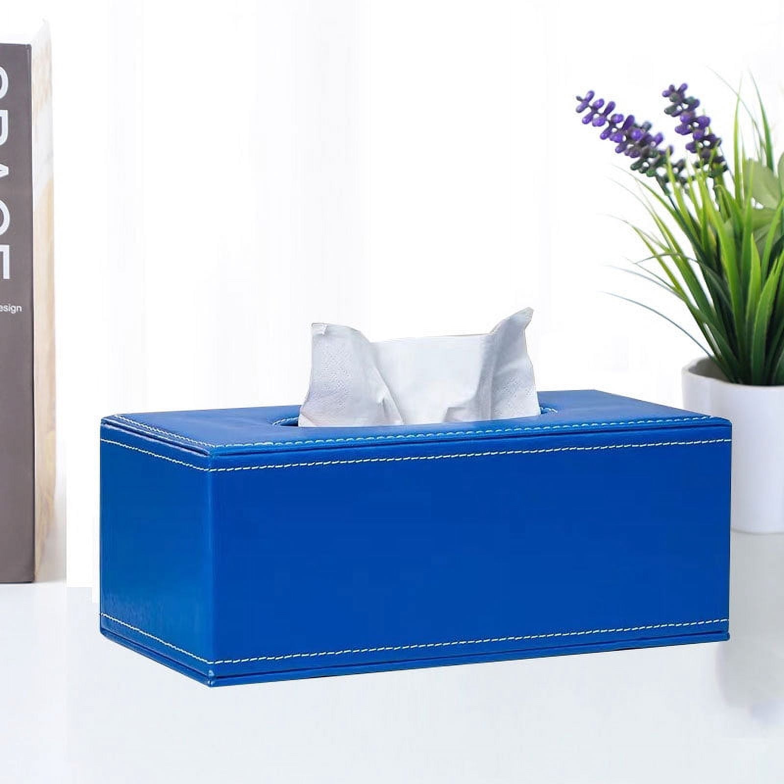 XILOO Tissue Box Cover Rectangle PU Leather Tissue Box Holder ...