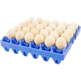 XIMEI 4-Pack Blue Rectangular Plastic Egg Tray, Stackable Egg Crates ...