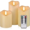 XIMEI Flickering Flameless Candles with Remote & Timer, Realistic LED ...
