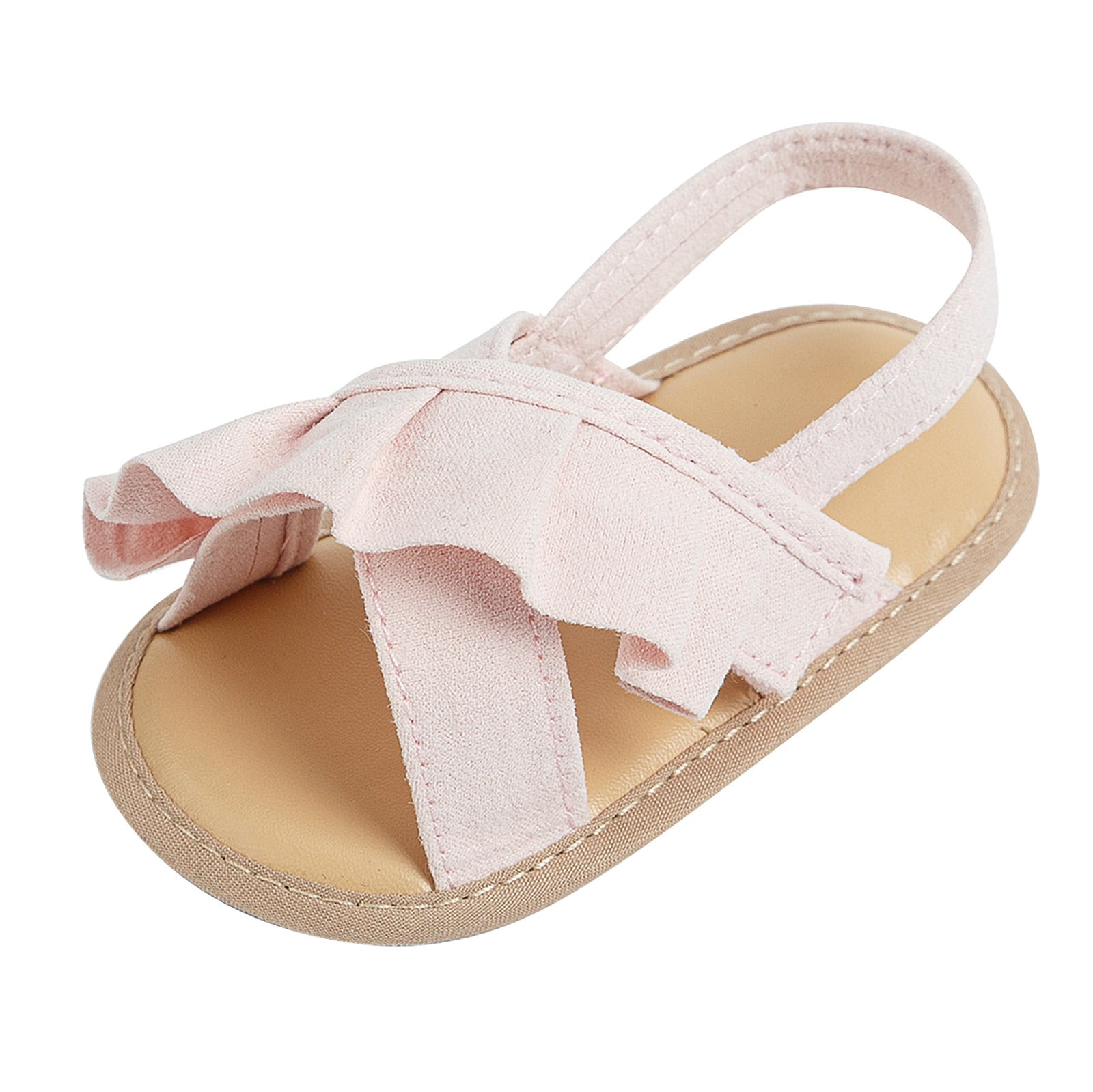 XIMIN Baby Girls Sandals with Flowers Soft Sole Summer Infant Wedding Dress Flat Shoes Outdoor ...