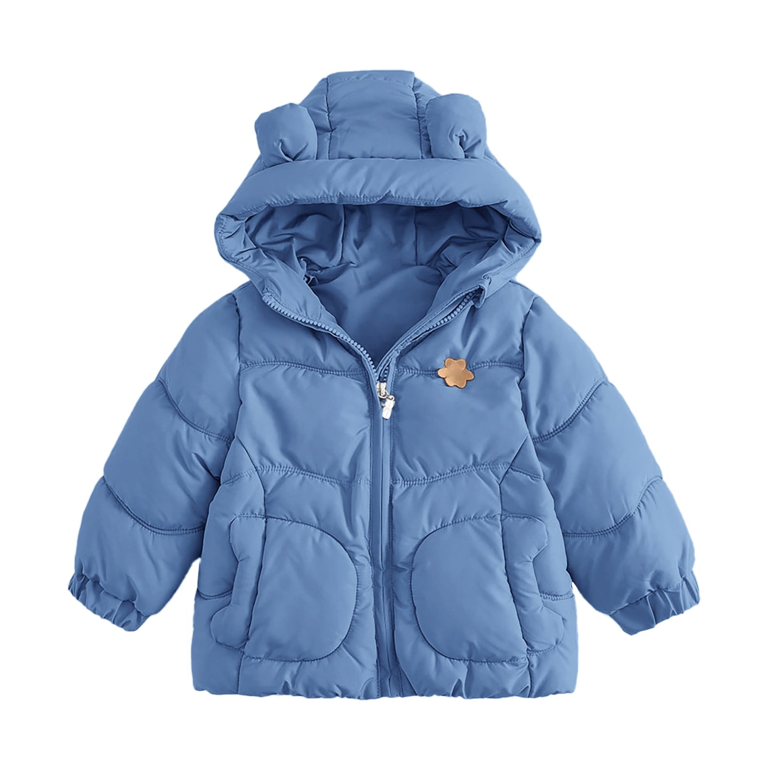 XIMIN Baby Mid-Length Puffer Coat Boys Girls Warm Quilted Winter Jacket ...