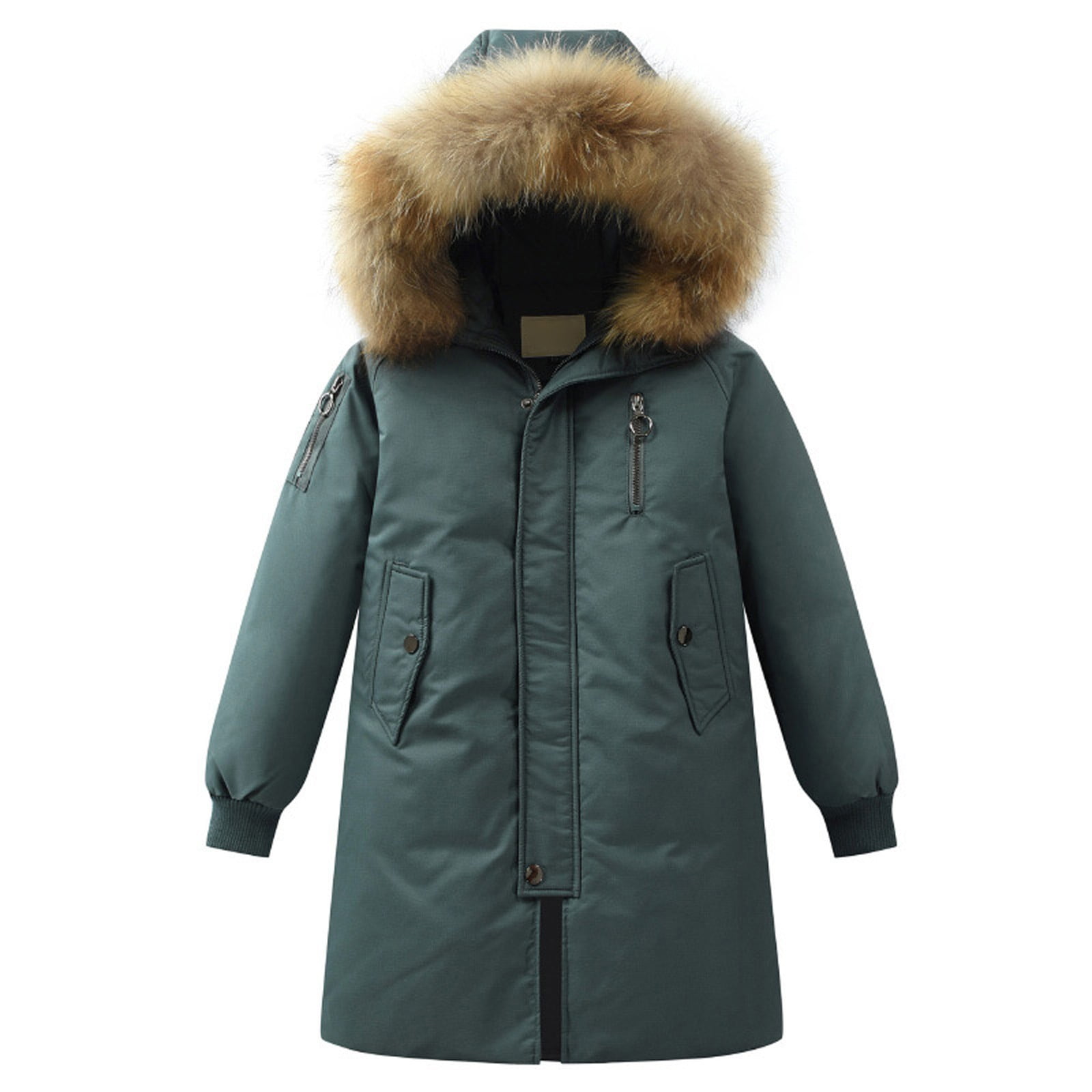 XIMIN Boys Girls Long Coat Insulated Heavyweight Puffer Jacket ...