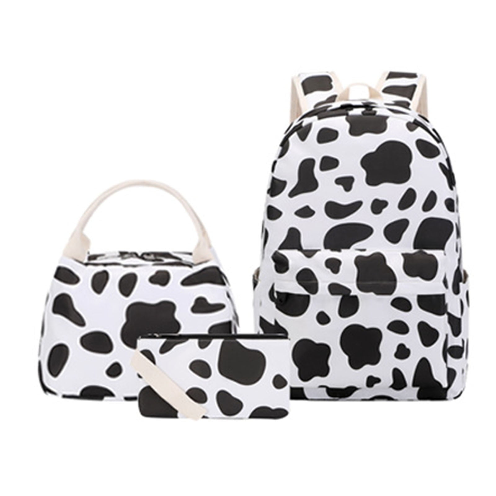 XIMIN Cow Print Backpack with Lunch Bag Cute Travel Backpack Fun Animal ...