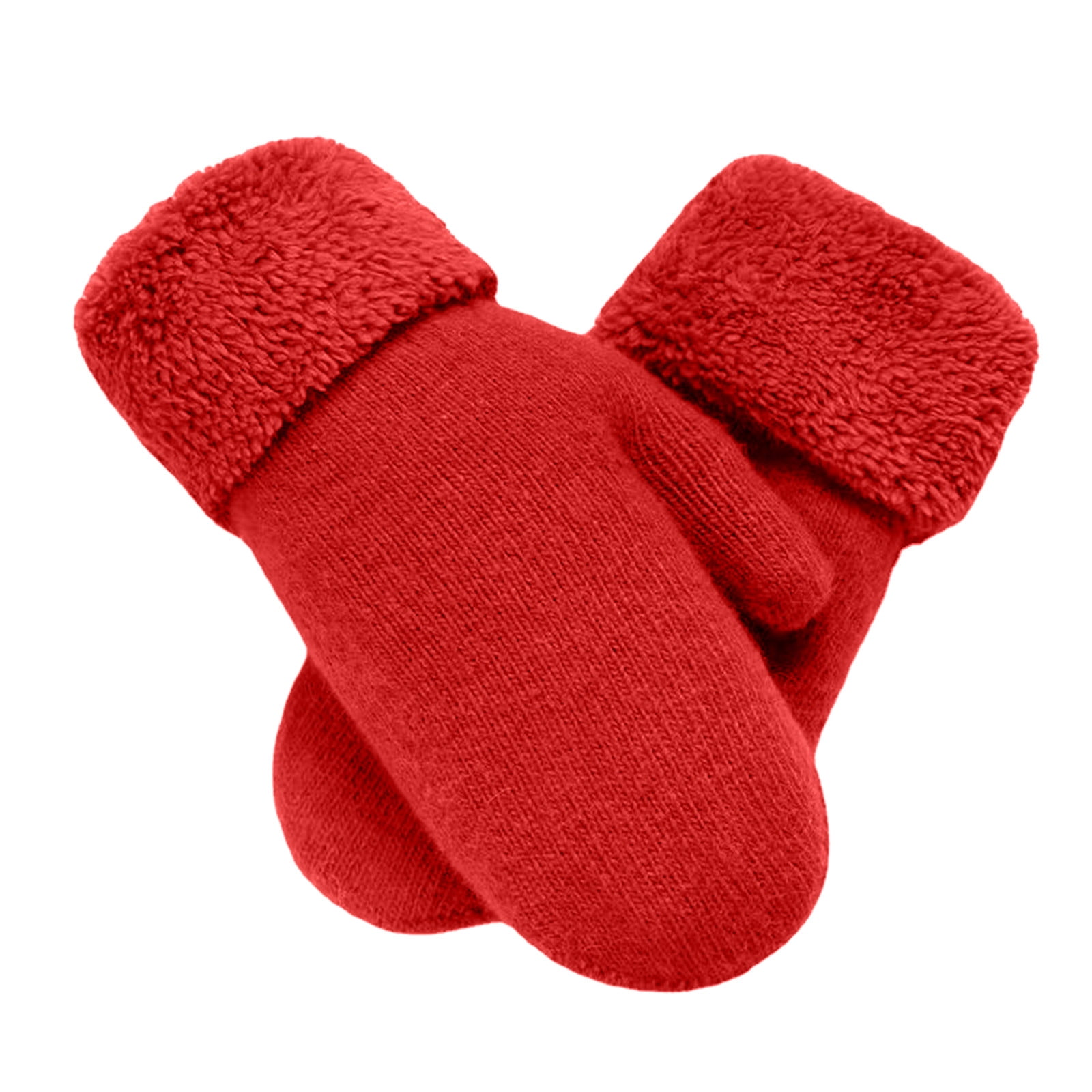 XIMIN Female Colorful Mittens Casual Thermal Gloves for Womens Winter ...