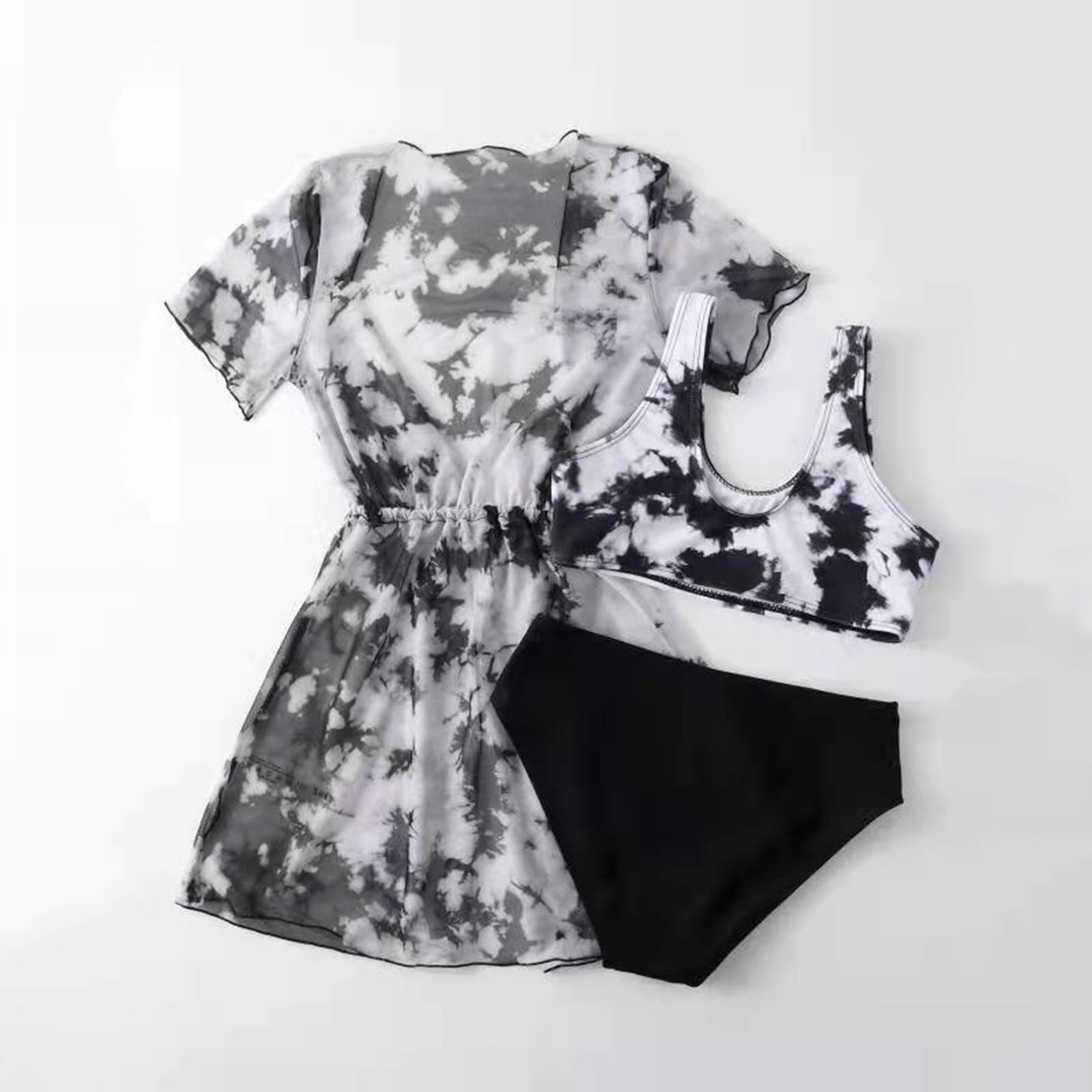 XIMIN Girls Bathing Suits 3 Piece V-Neck Swimsuits with Pompom Tassel ...