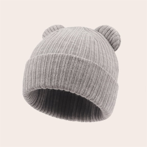 Baby Winter Hat Cute Bear Earflap Beanie Warm Fleece Lining Knit Cap ...