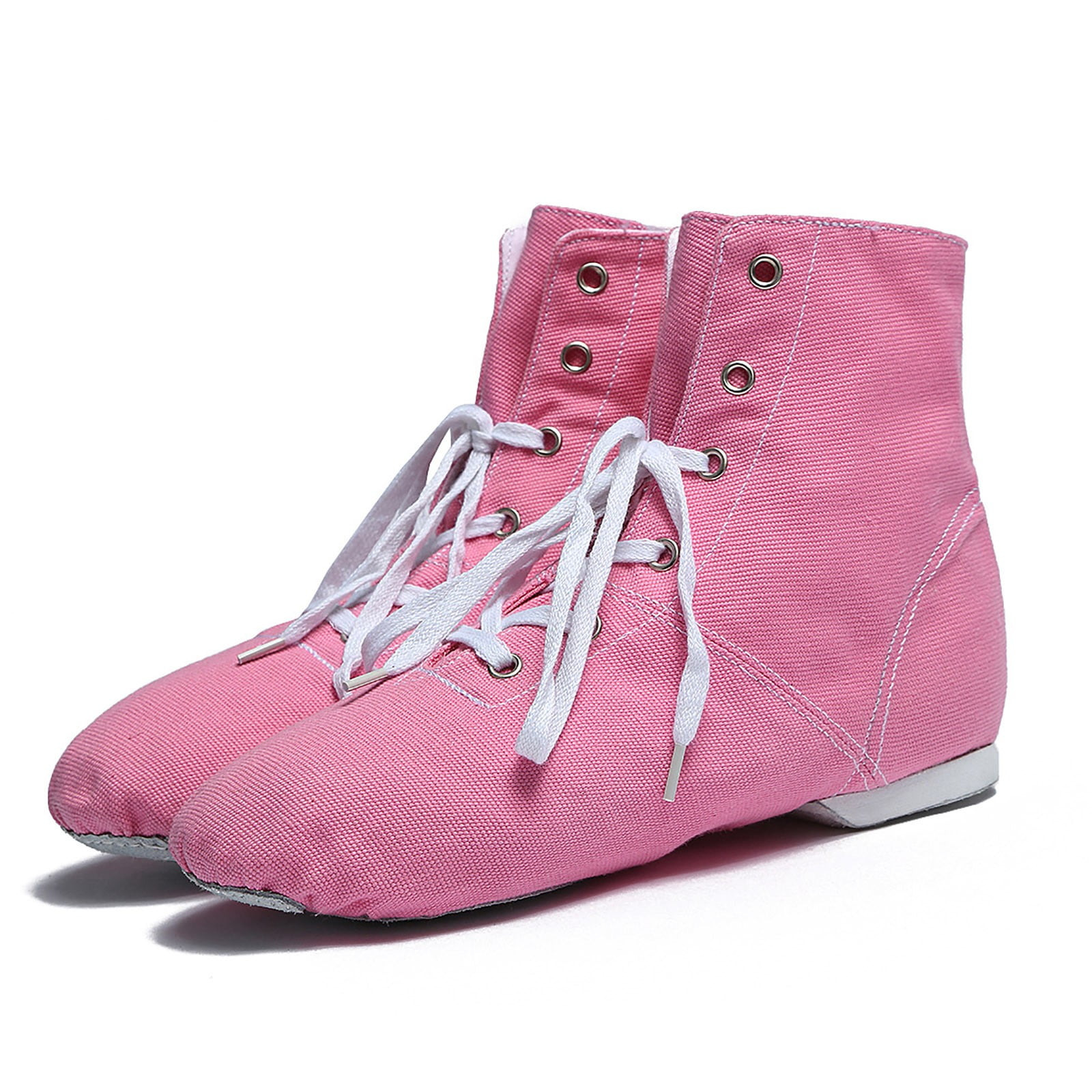 XIMIN Jazz Shoes for Woman Canvas Dance Boots Character Shoes Lace Up ...