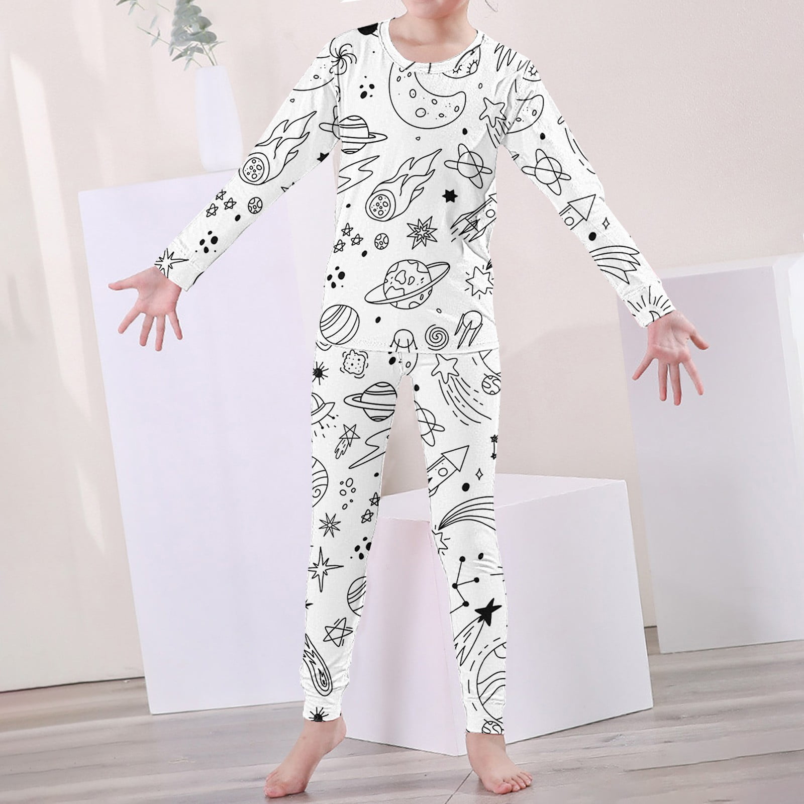 XIMIN Kid DIY Hand Painted Homewear Set:Colouring Pajama Sets for Boy ...