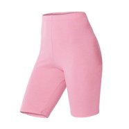 A2Y Women's Mid Length Fitness Workout Seamless Ribbed Biker Shorts ...