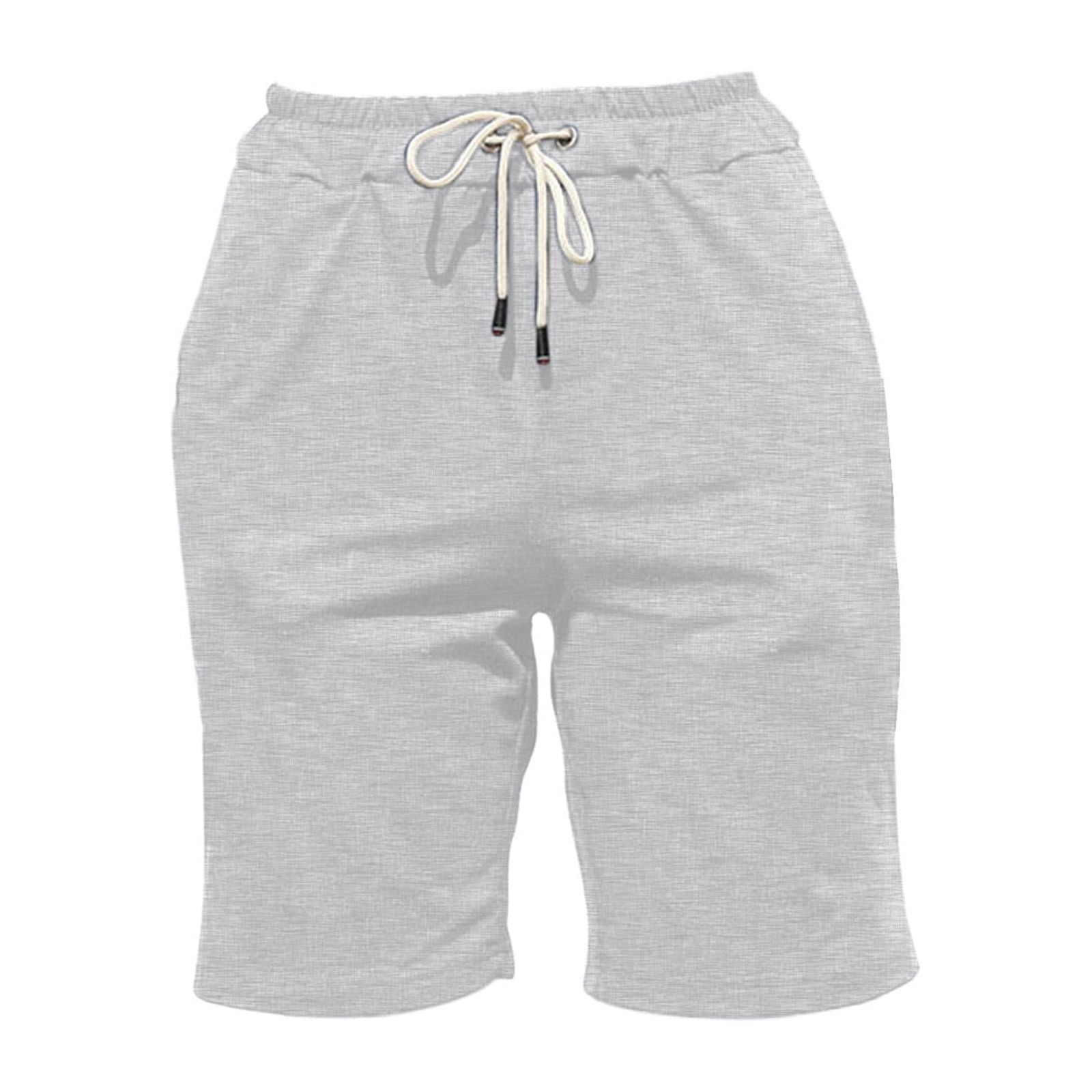 XIMIN Lady Soft Shorts Straight Solid Color Elastic Waist Casual Motion ...