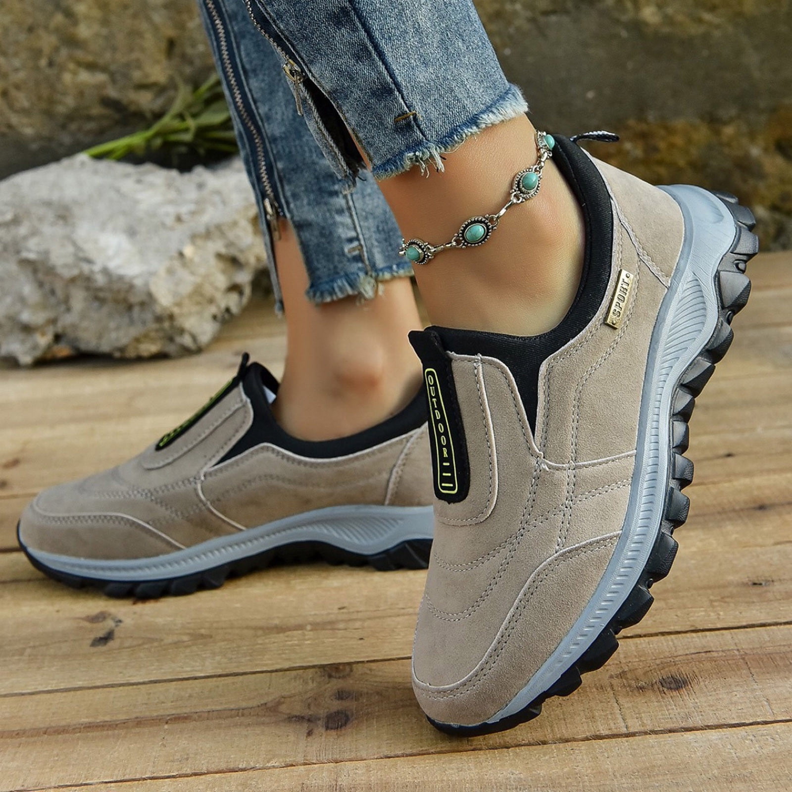 XIMIN Men's Orthopedic Shoes Non Slip Work Shoes Casual Lightweight ...