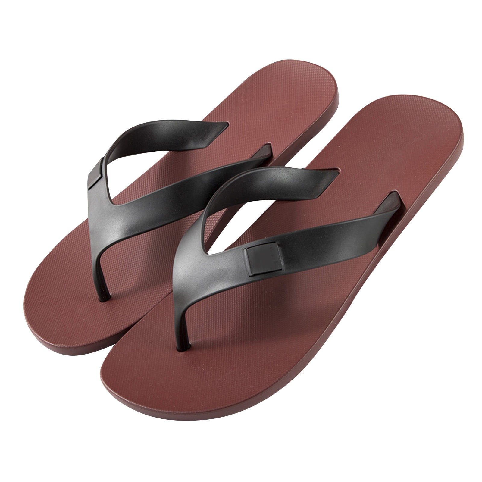 XIMIN Men's Wide Flexible Beach Rubber Shower Basic Slipper | Double ...