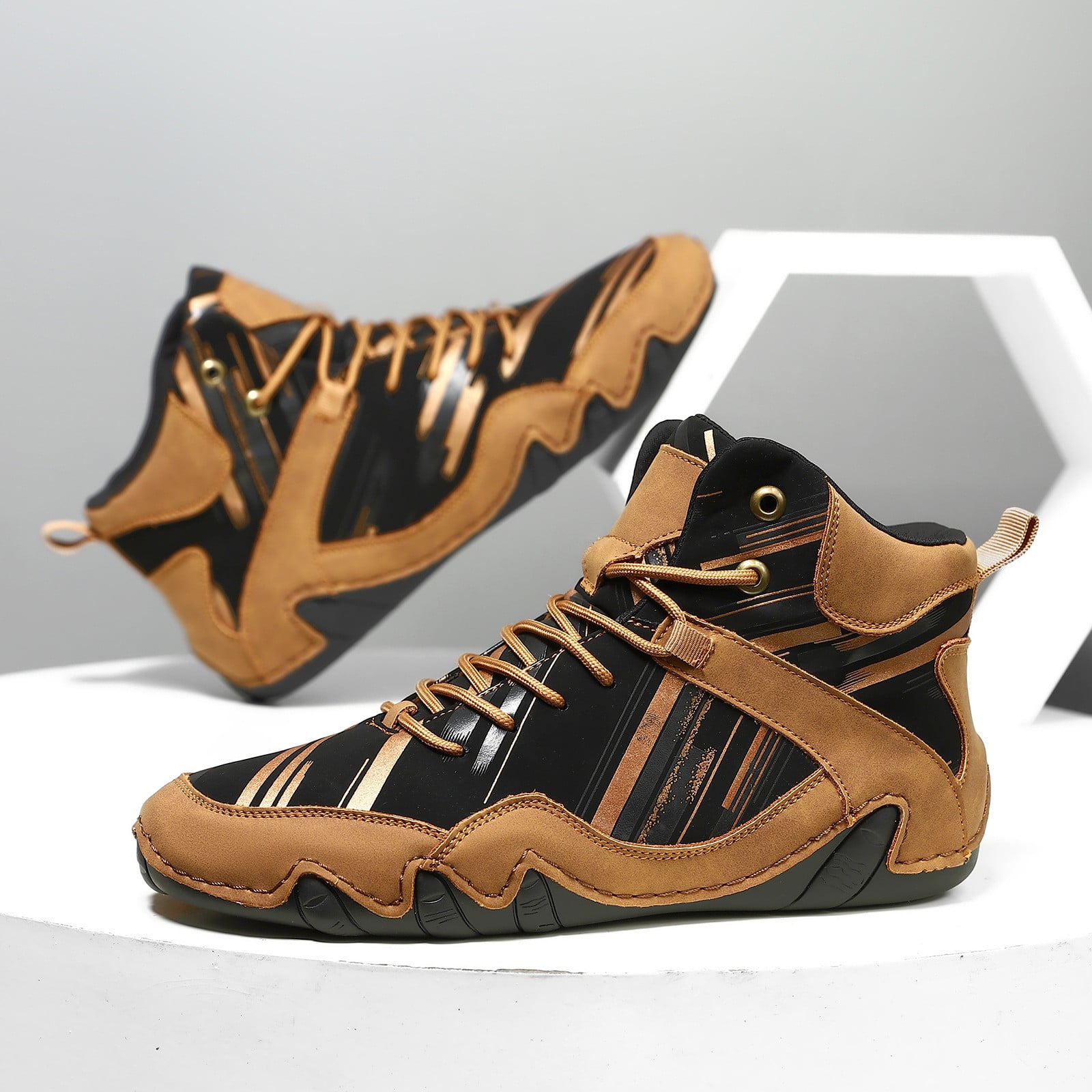 XIMIN Men's Wrestling Barefoot Shoe Boxing Shoes Zero Drop Sole High ...