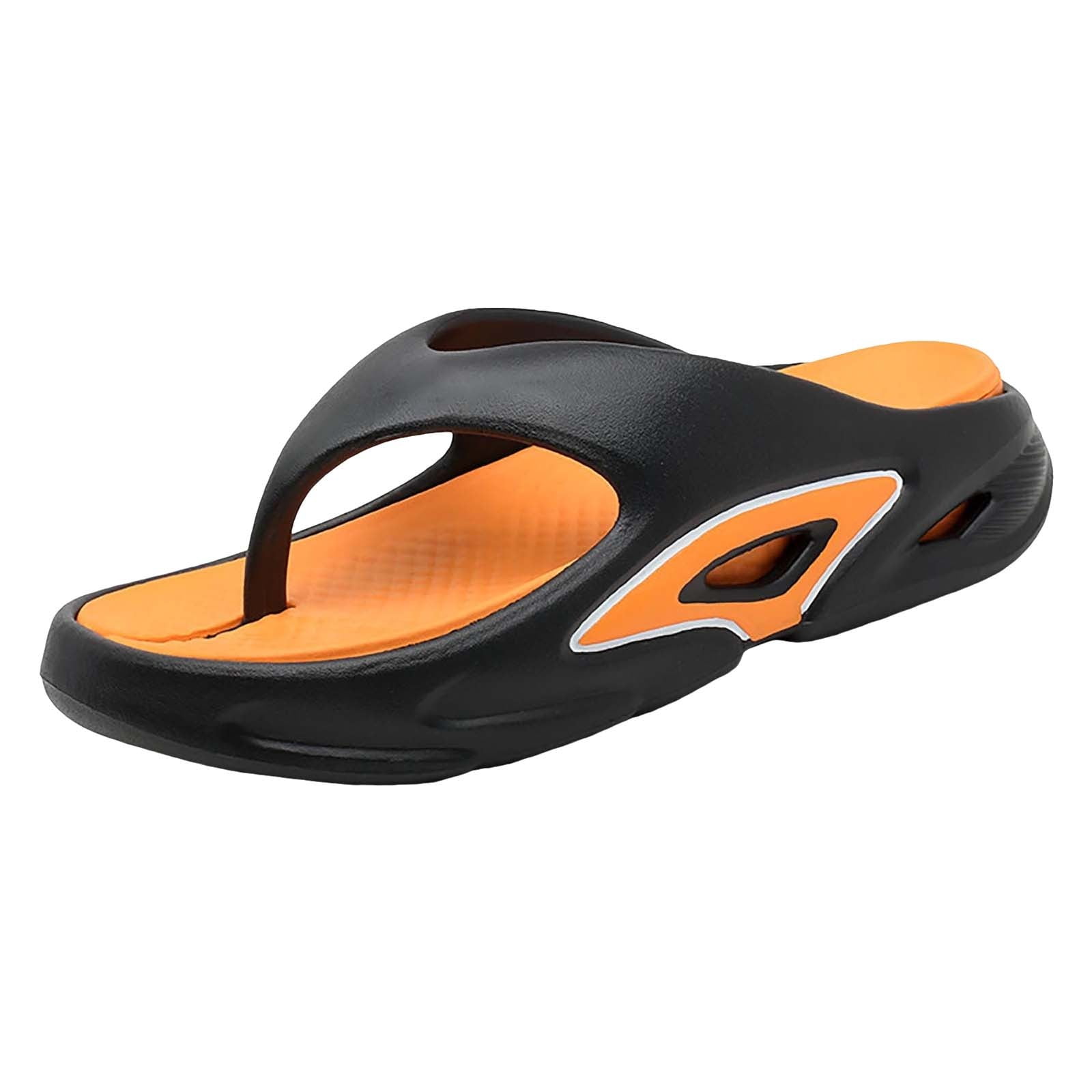 XIMIN Mens Slides Soft Cushion Sport Flip Flops Plantar Fasciitis Arch ...