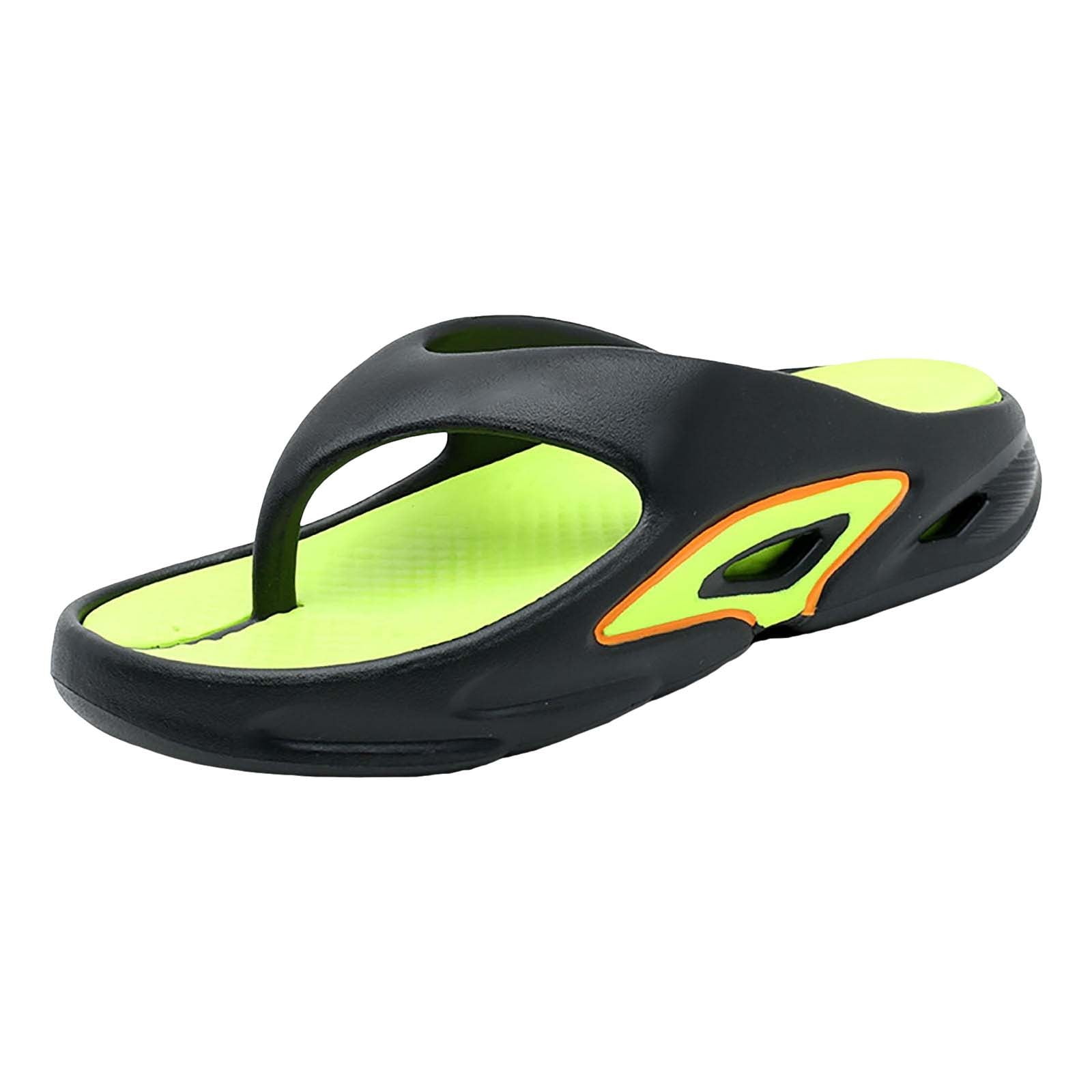 XIMIN Mens Slides Soft Cushion Sport Flip Flops Plantar Fasciitis Arch ...