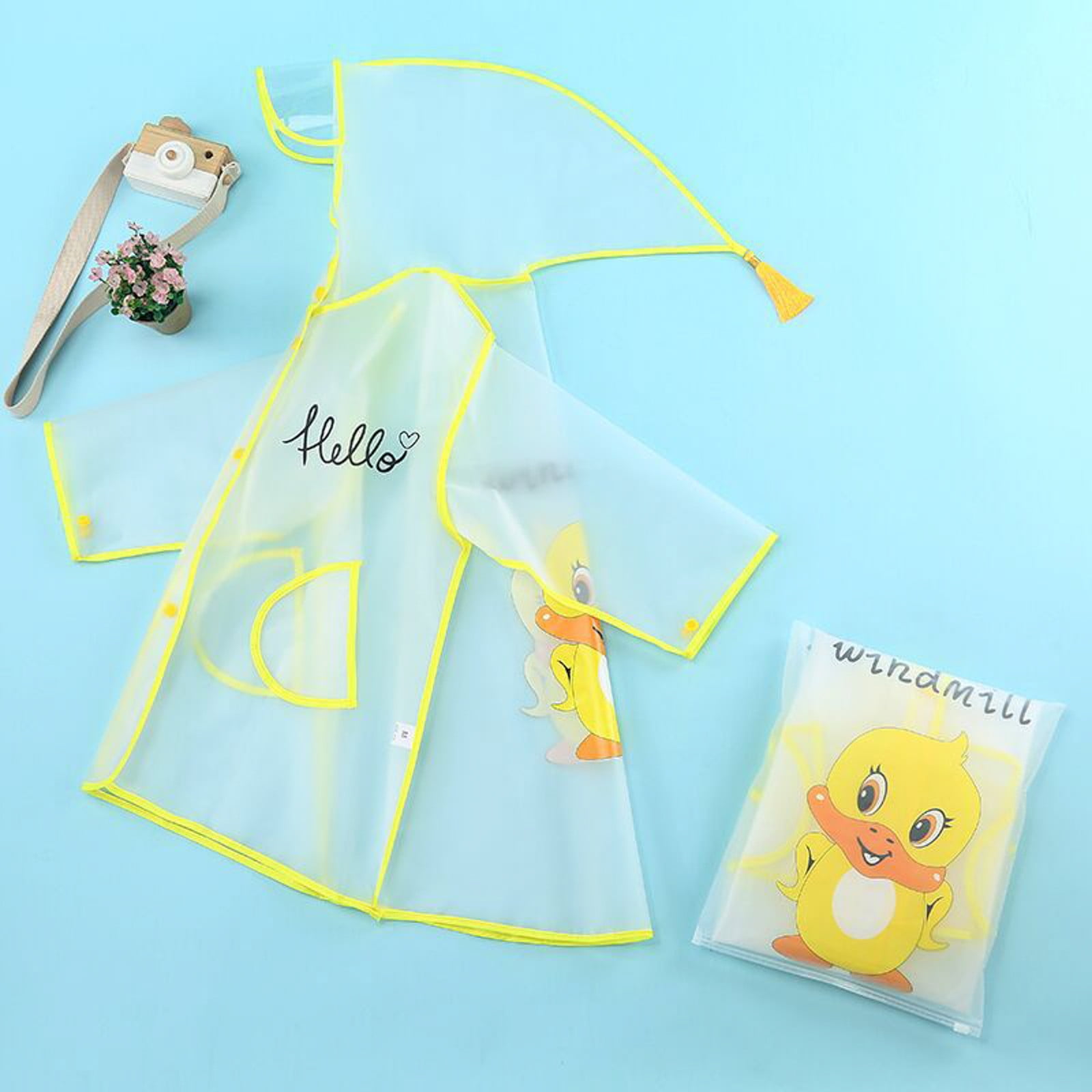 XIMIN Raincoat Size Kid's Raincoat Cartoon Crocodile Pattern Eva ...