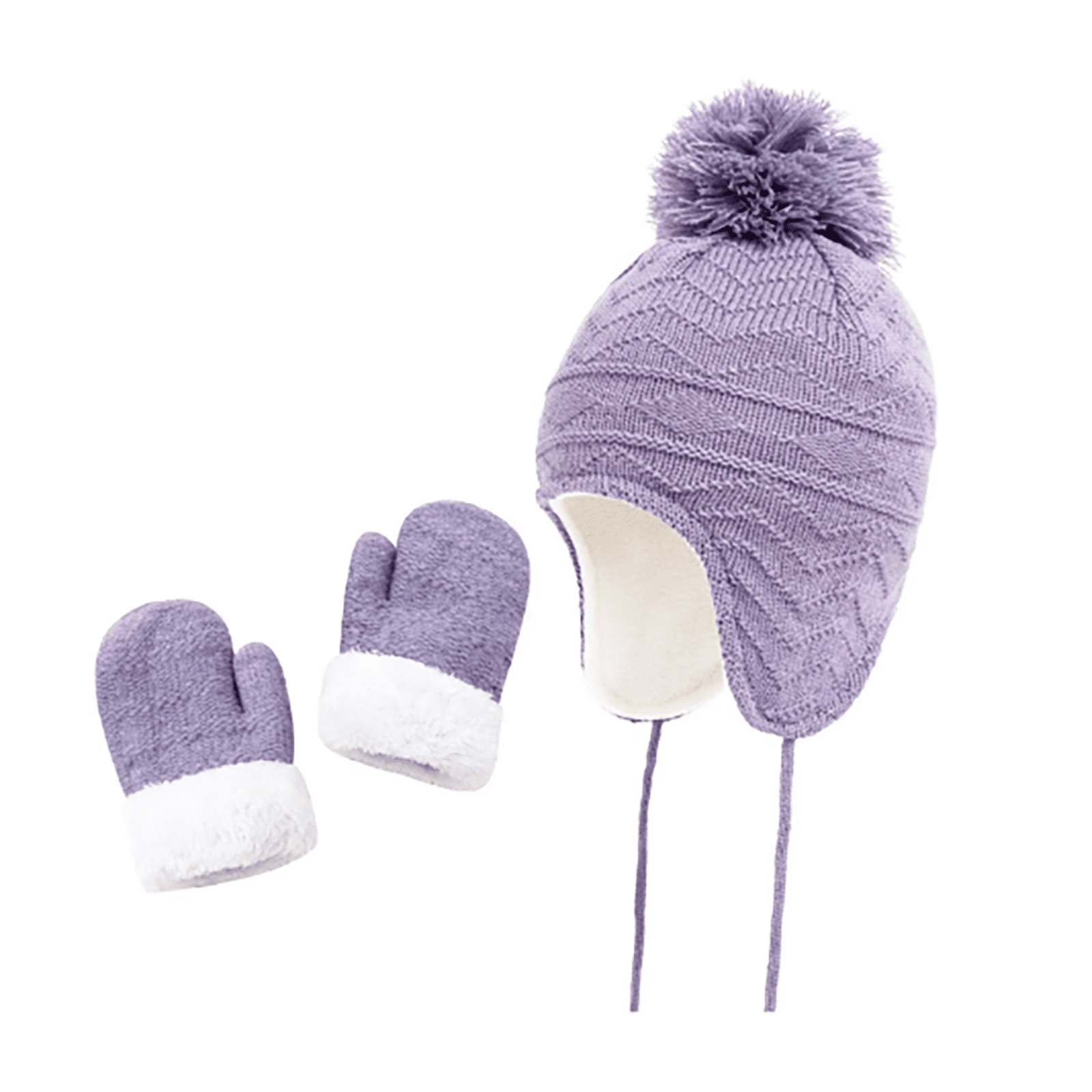 XIMIN Simple Plain Color Baby Cap Baby Toddler Hats and Gloves Set for ...